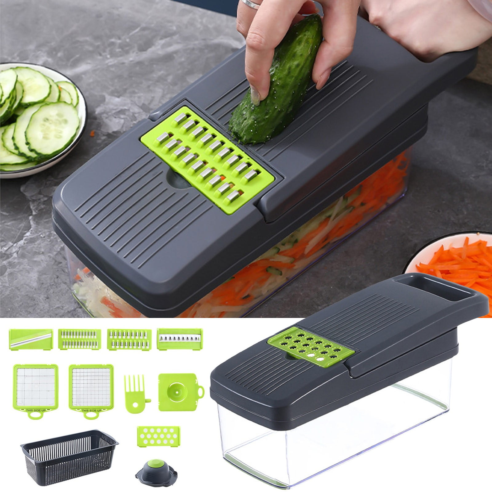 VBXOAE 7 in 1 Multipurpose Vegetable Cutter with Built in Water Filter ...