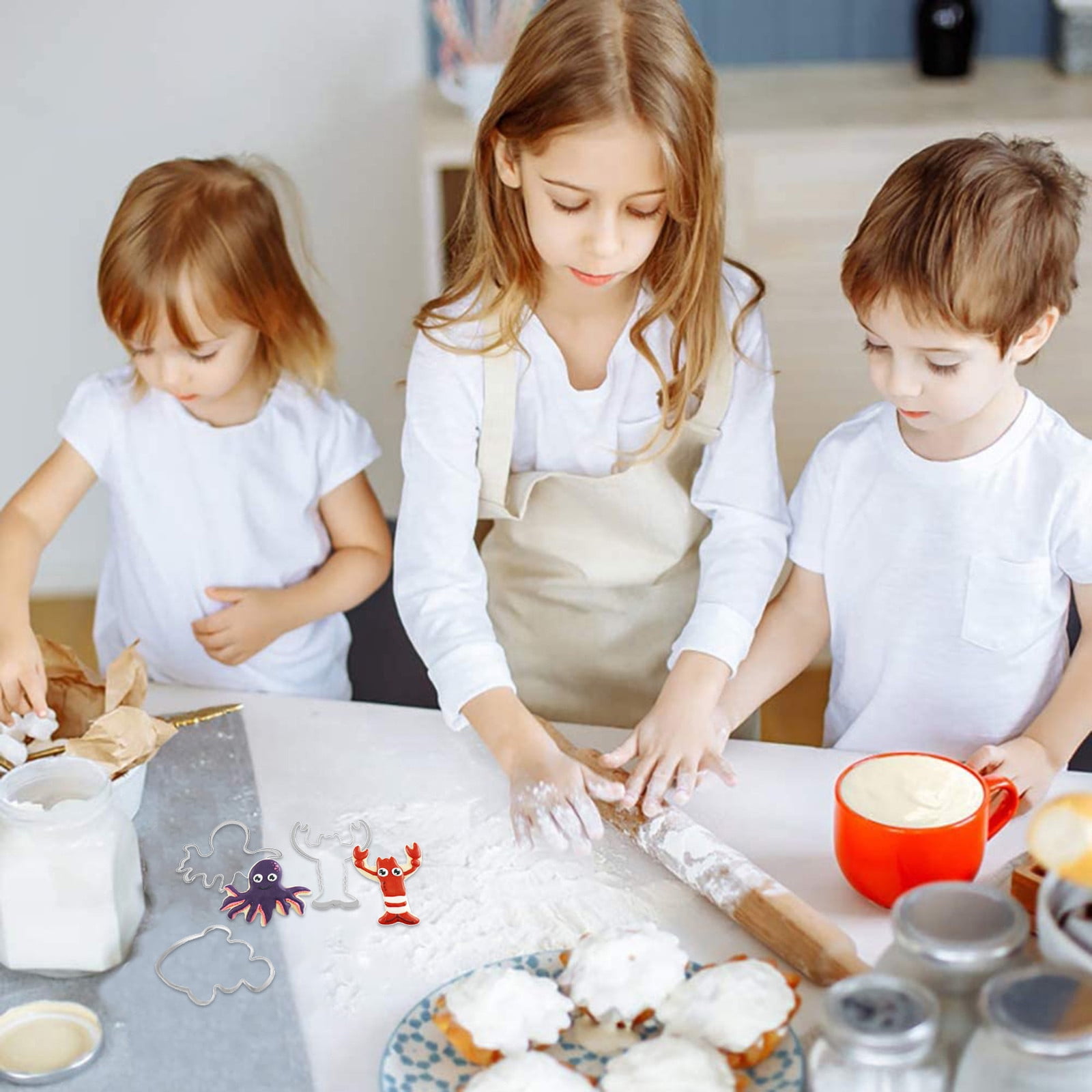 VBXOAE 9 Piece Stainless Steel Baking Cutter Set for Dough Fondant ...
