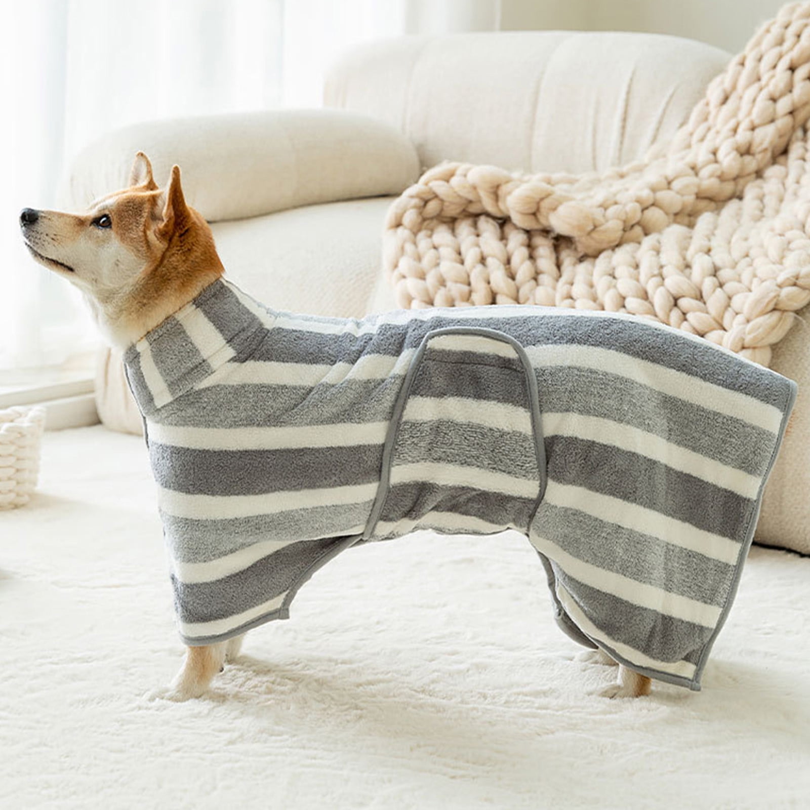 VBXOAE Absorbent Microfiber Pet Drying Coat and Bathrobe for Large Dogs ...