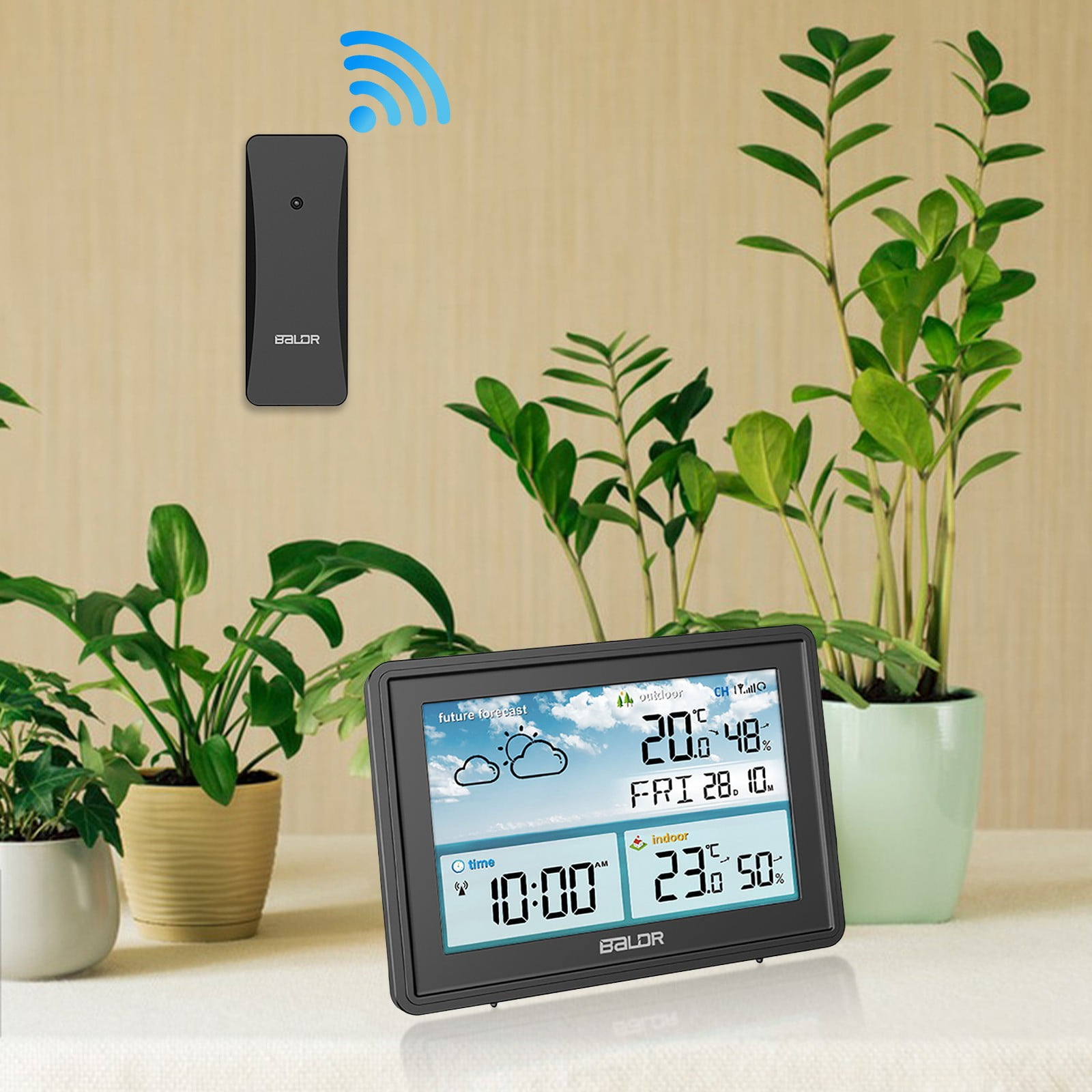 VBXOAE Advanced Digital Weather Clock with Temperature,Humidity,,Alerts ...