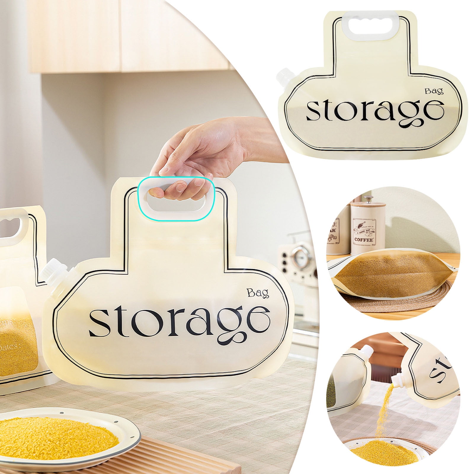 VBXOAE Airtight Food Storage Container for Flour,Grain,Rice Snacks ...