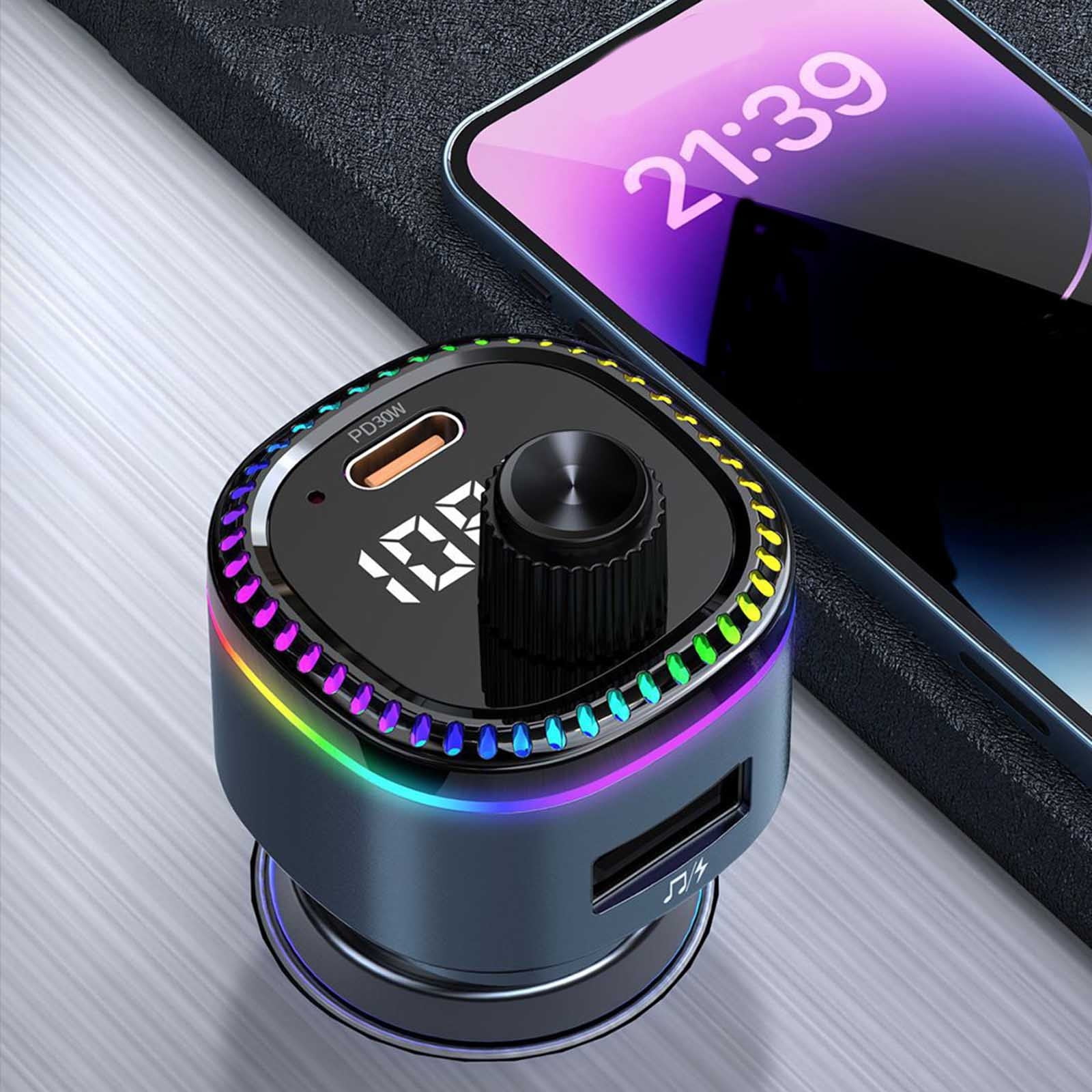 VBXOAE Car Bluetooth MP3 Player with Fast Charging,FM Transmitter,Hands ...