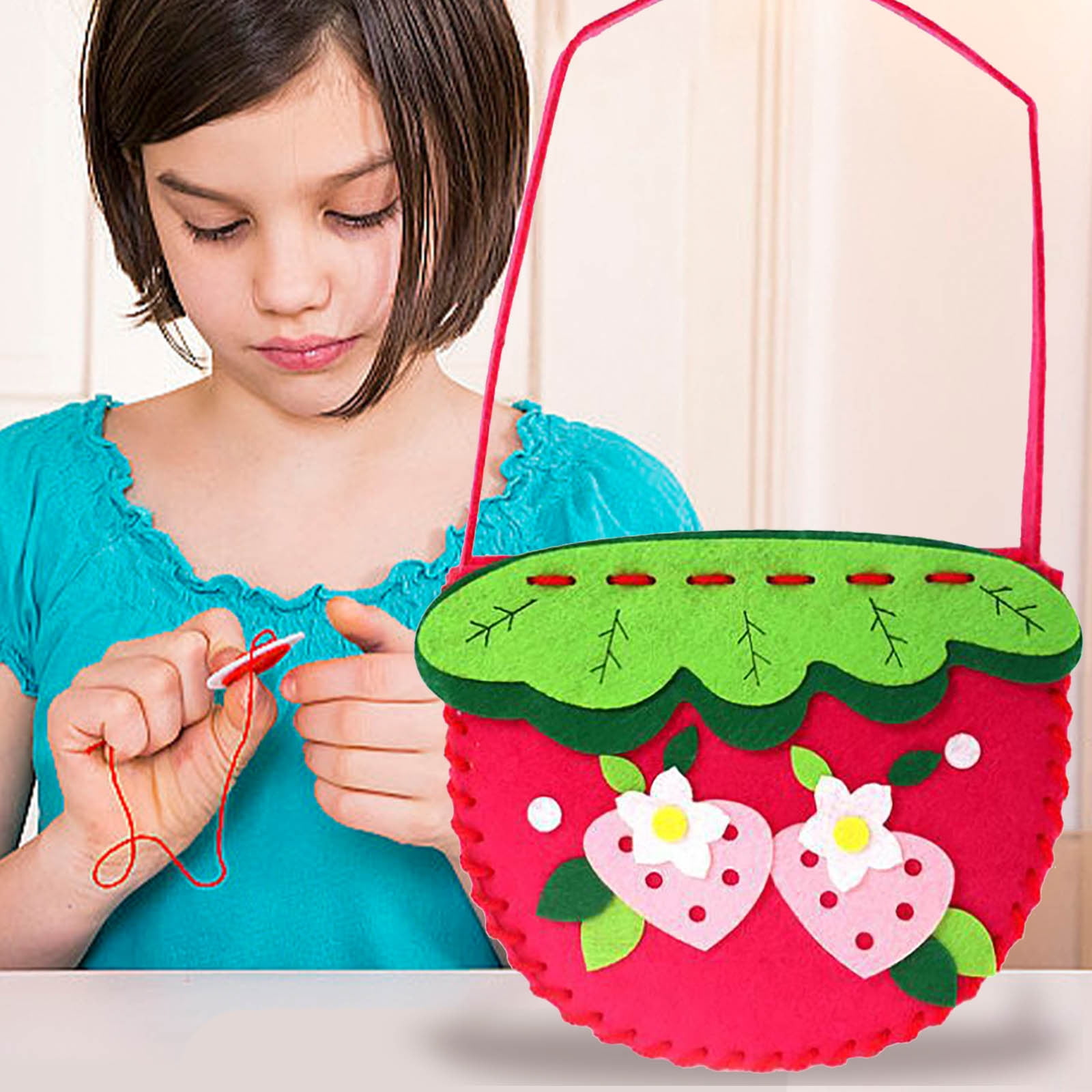 VBXOAE DIY Sewing Bag Kit Non Woven Fabric Craft Set with Complete ...