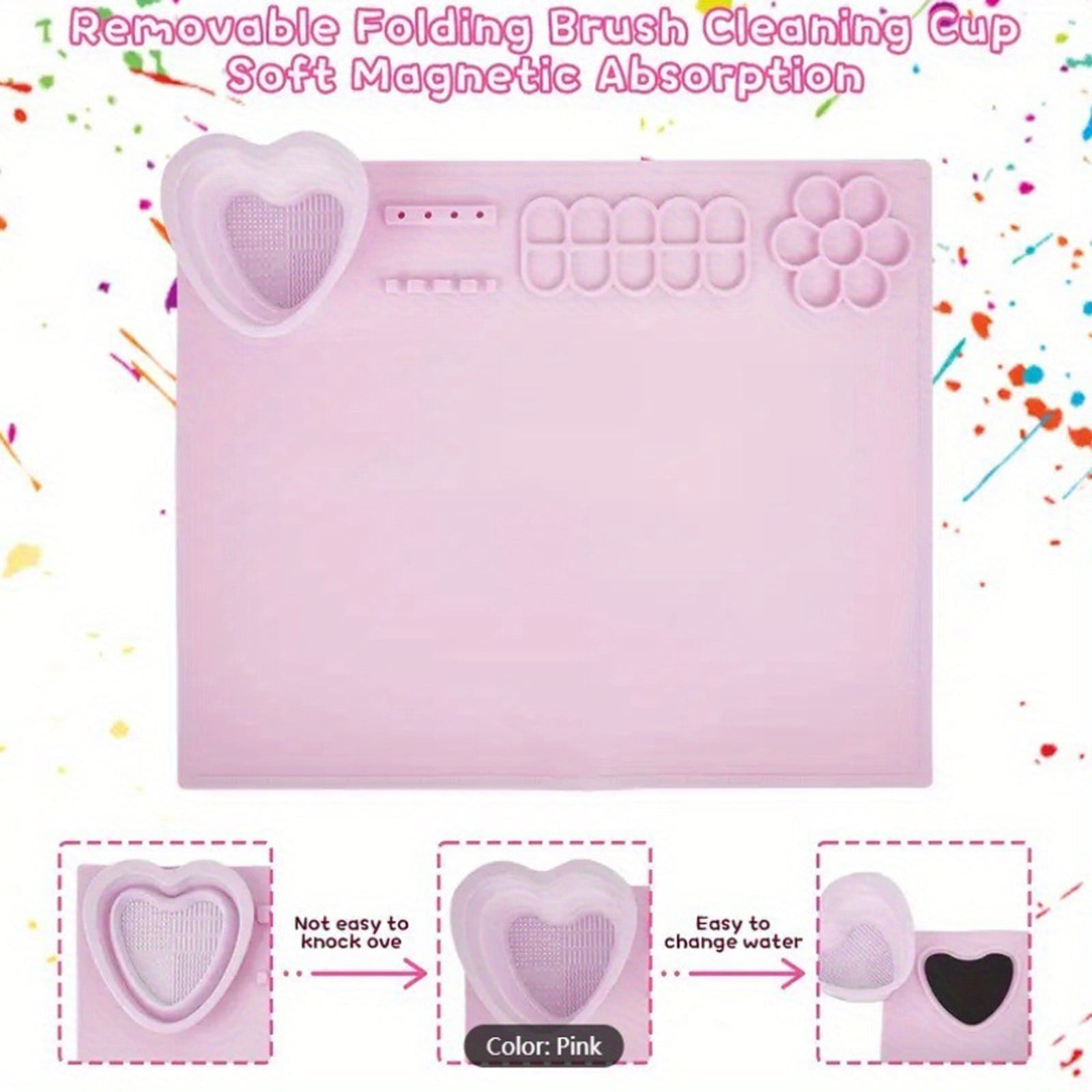 VBXOAE Children's Detachable Painting Mat with 17 Mixing Chambers and ...