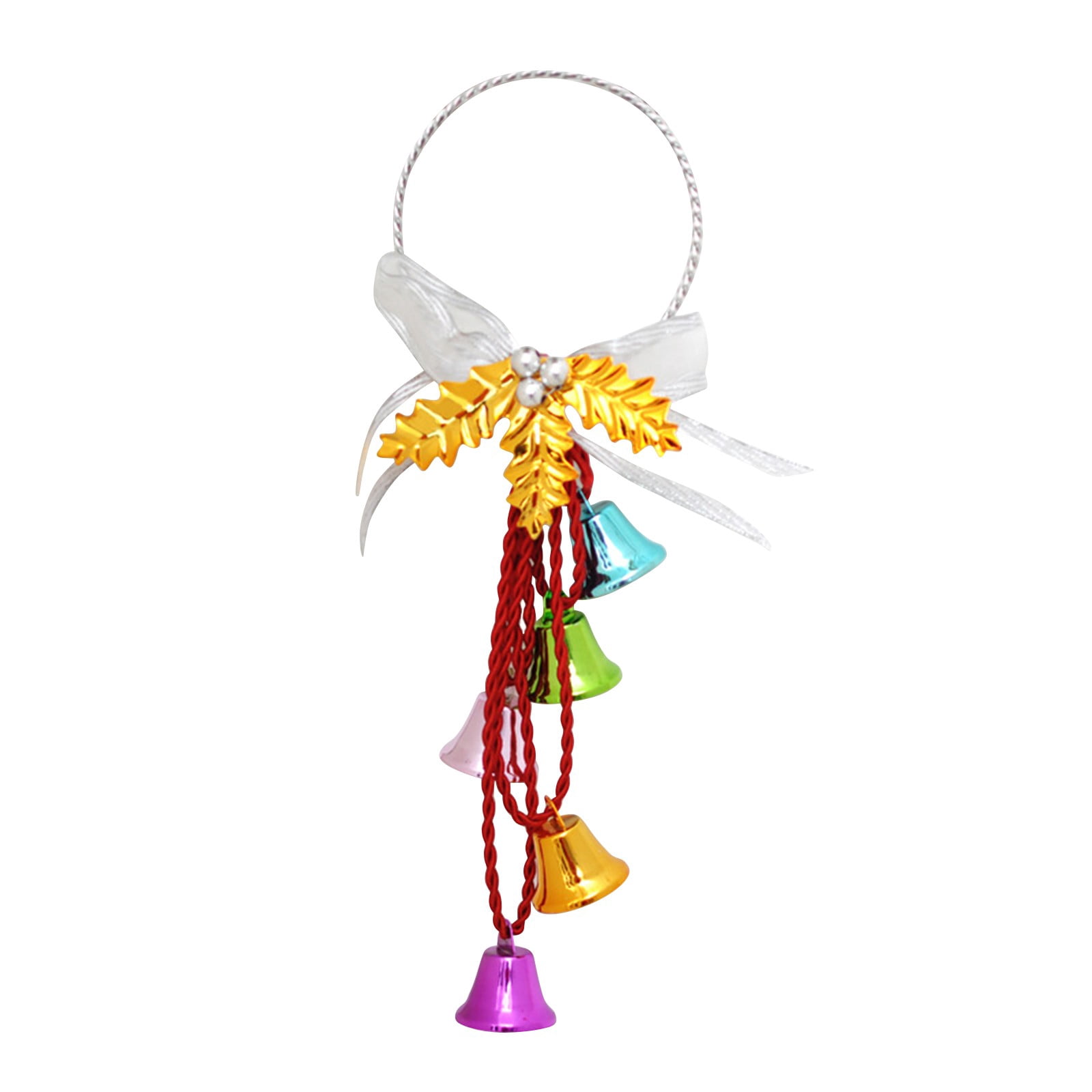 VBXOAE Christmas Holiday Themed Doorknob Door Hanger With Jingle Bells ...