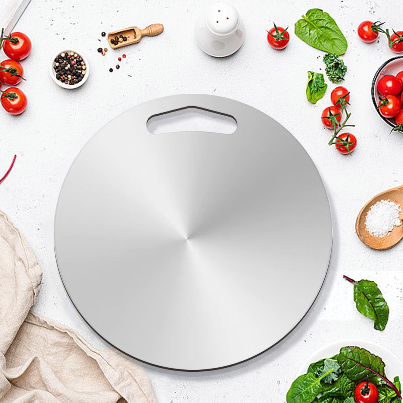 VBXOAE Circular Stainless Steel Cutting Board with Thawing Feature ...