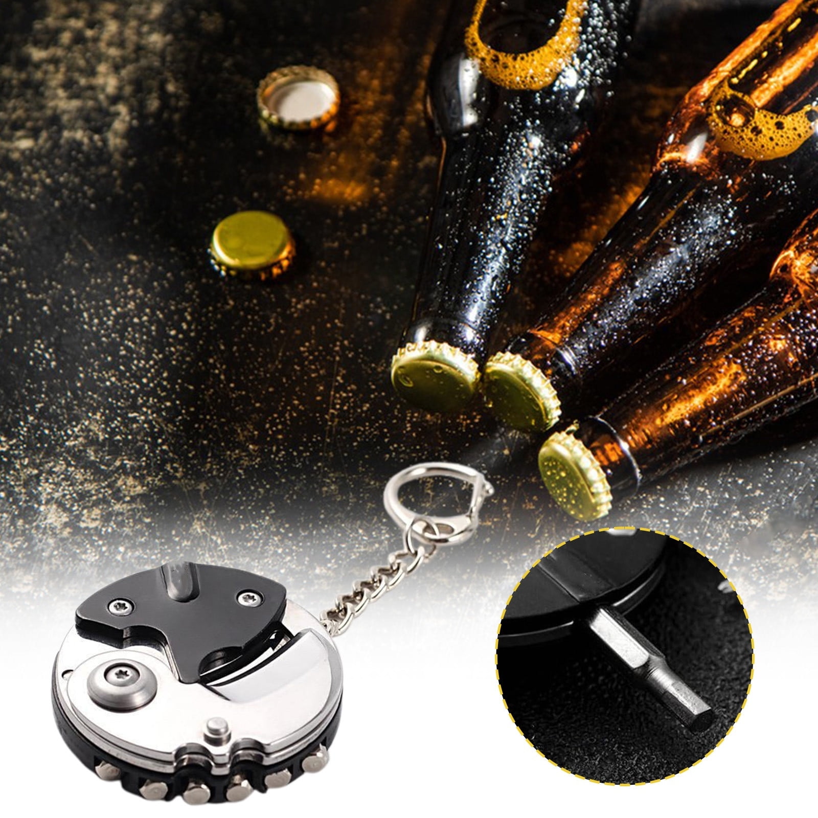 VBXOAE Compact Stainless Steel Multi Tool Keychain Ultimate Portable ...