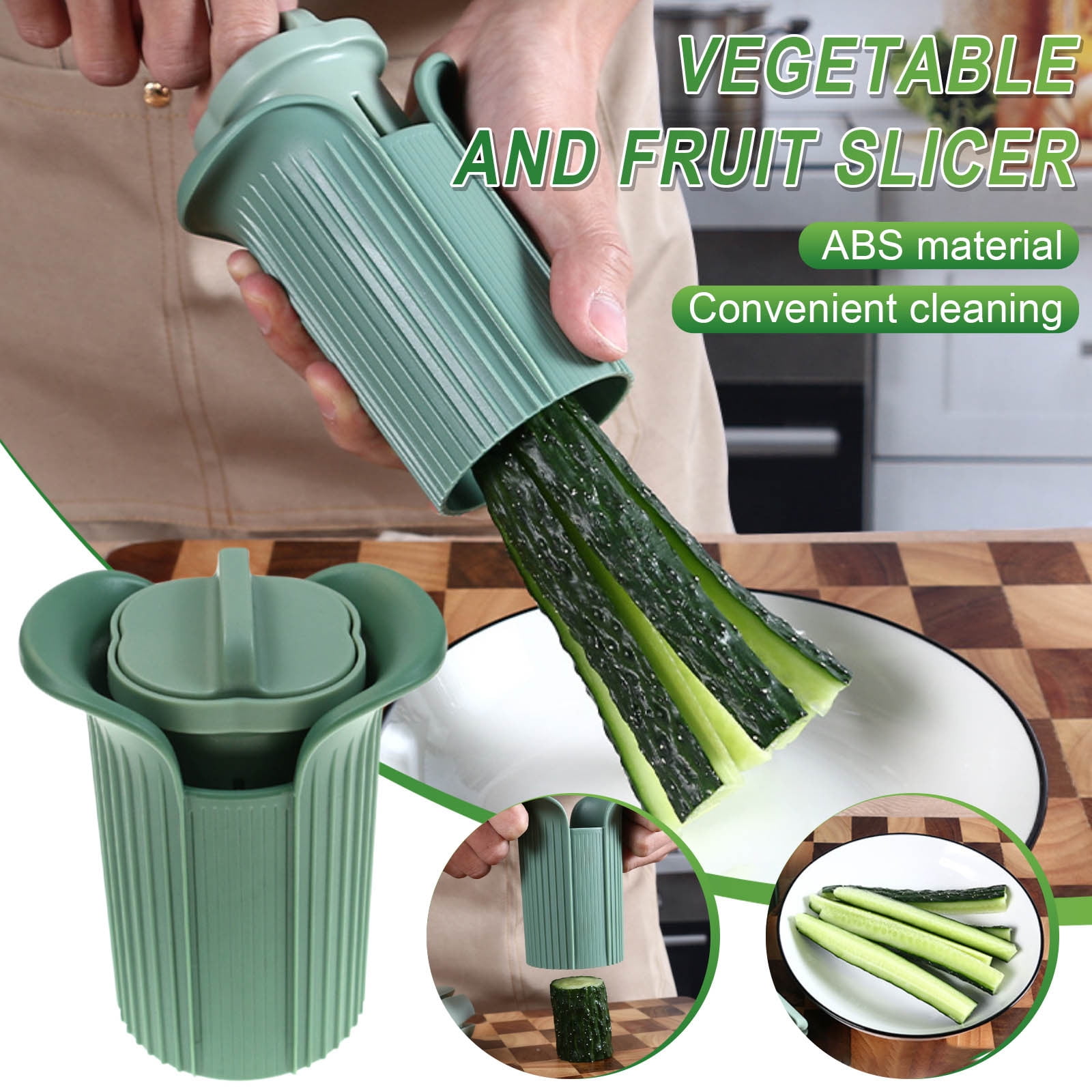 VBXOAE Cucumber Strawberry Grape Carrot Cutter Potato Cutter Kitchen ...