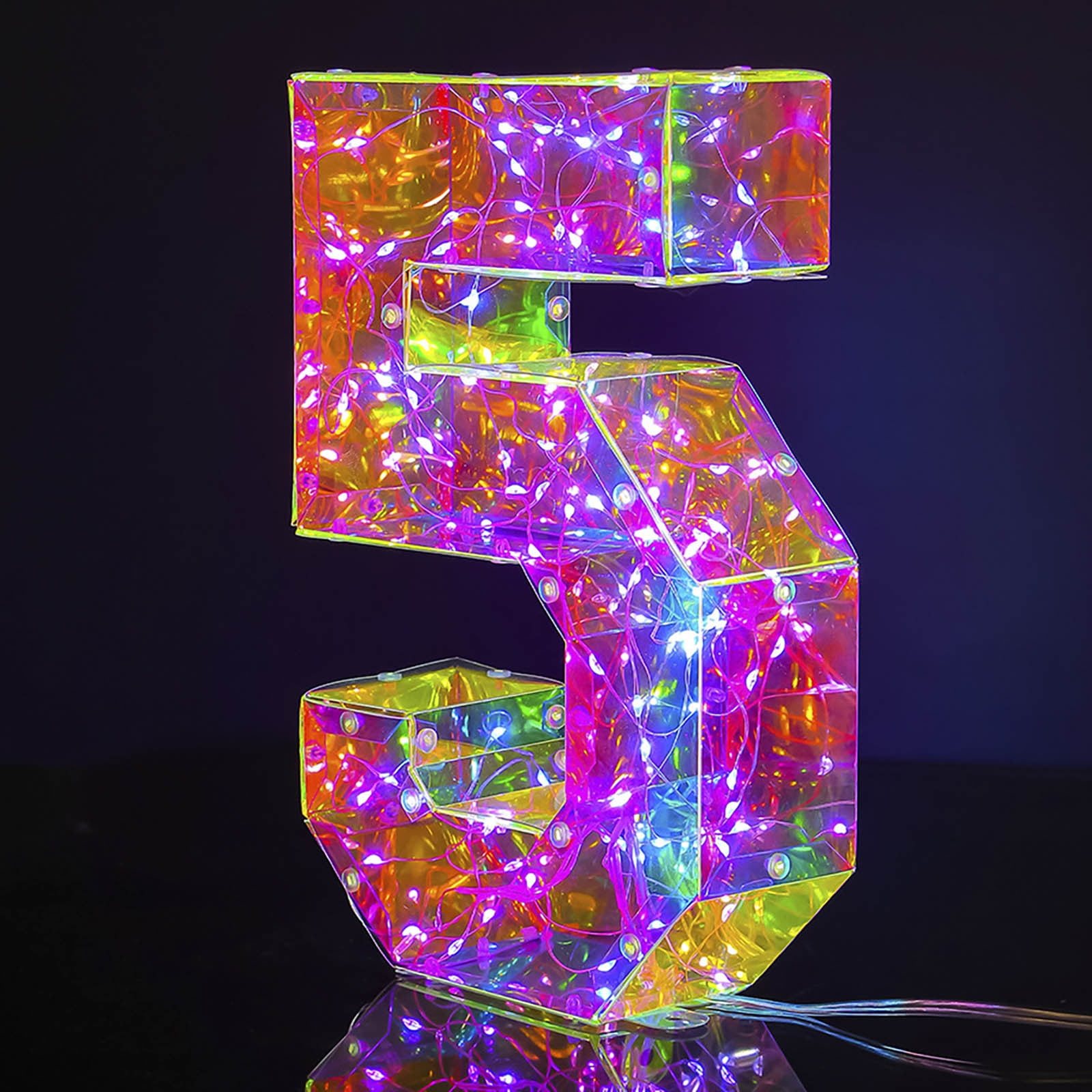 VBXOAE DIY LED Alphabet & Number Light Set-100 Lamp Beads for Valentine ...