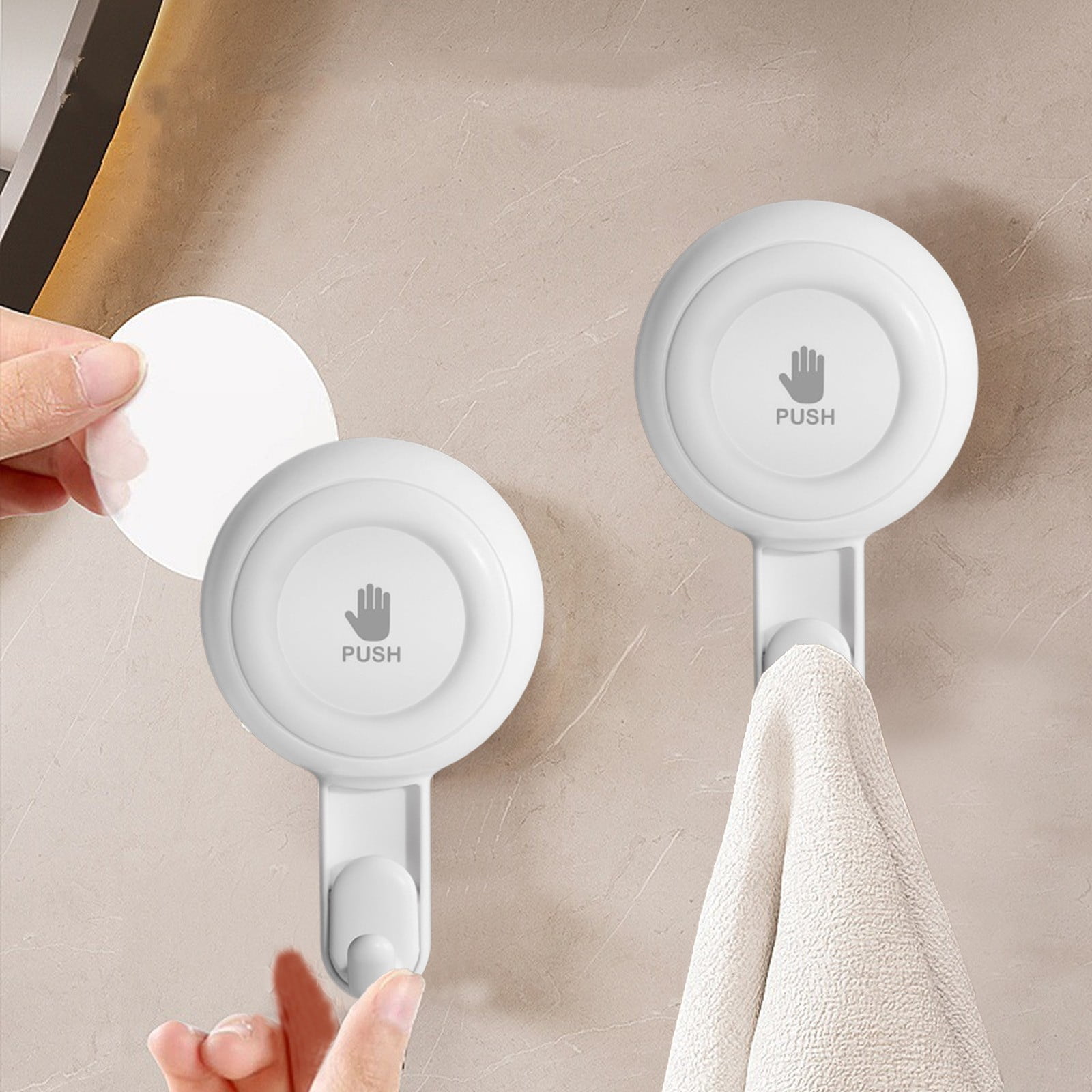 VBXOAE No Drilling Strong Adhesive Wall Hooks for Kitchen and Bathroom ...