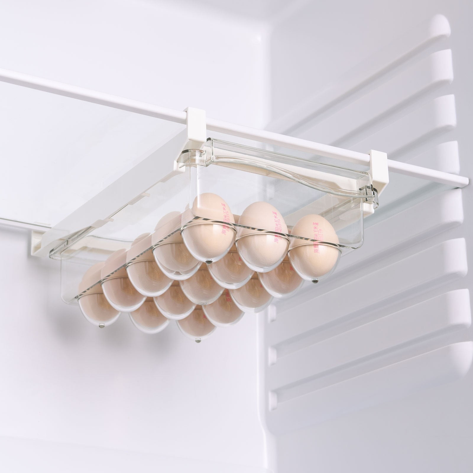 VBXOAE Egg Storage Drawer Organizer, Pull-Out Refrigerator Bin with ...