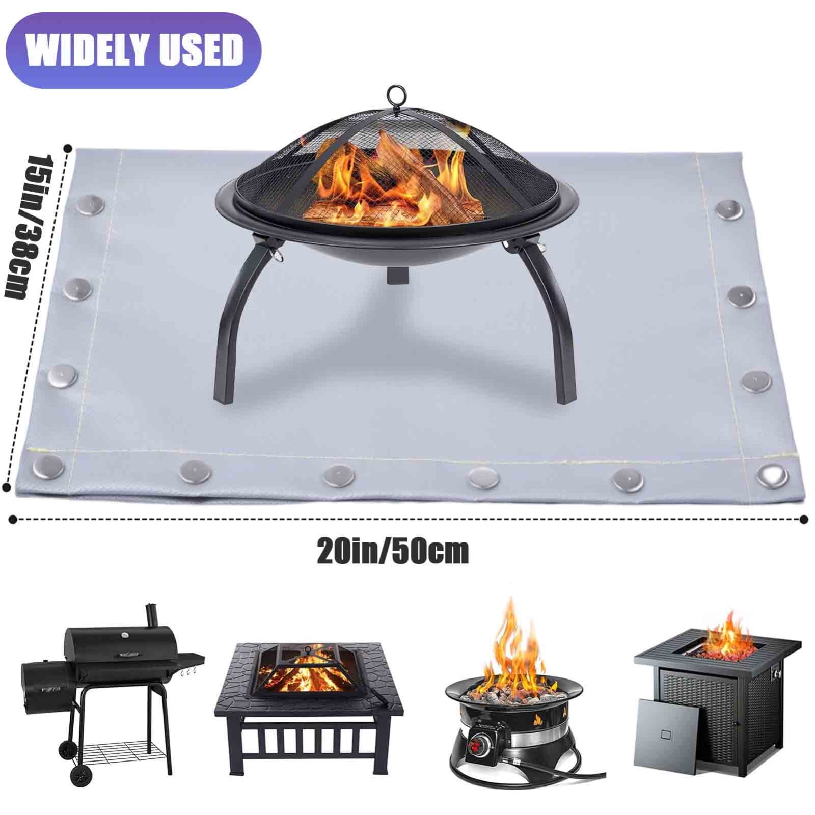 VBXOAE Fireproof Mat with Snaps-20x15in Under Grill Mat for BBQ,Camping ...