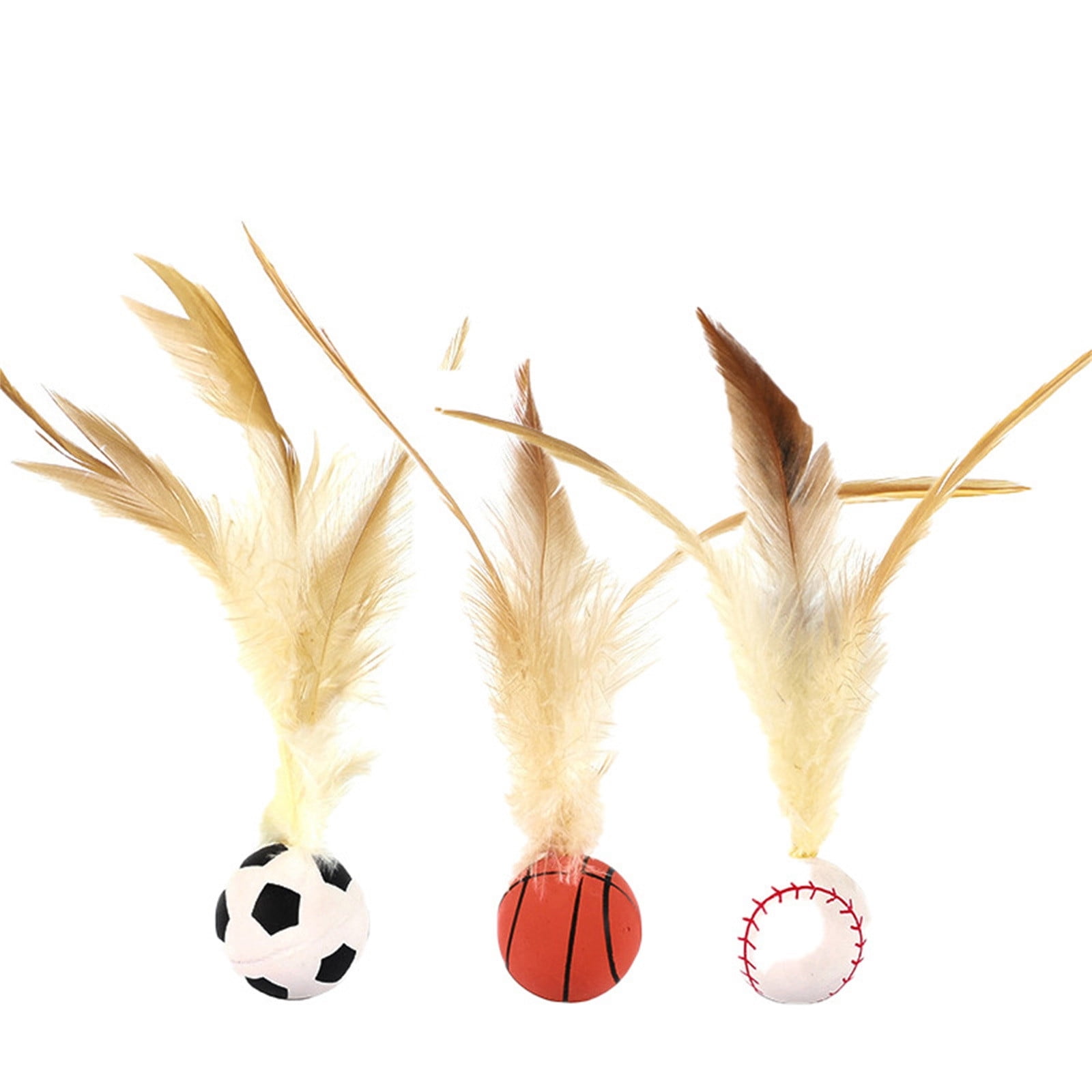 VBXOAE Interactive Cat and Dog Bouncy Toy with Feathers Stimulates ...