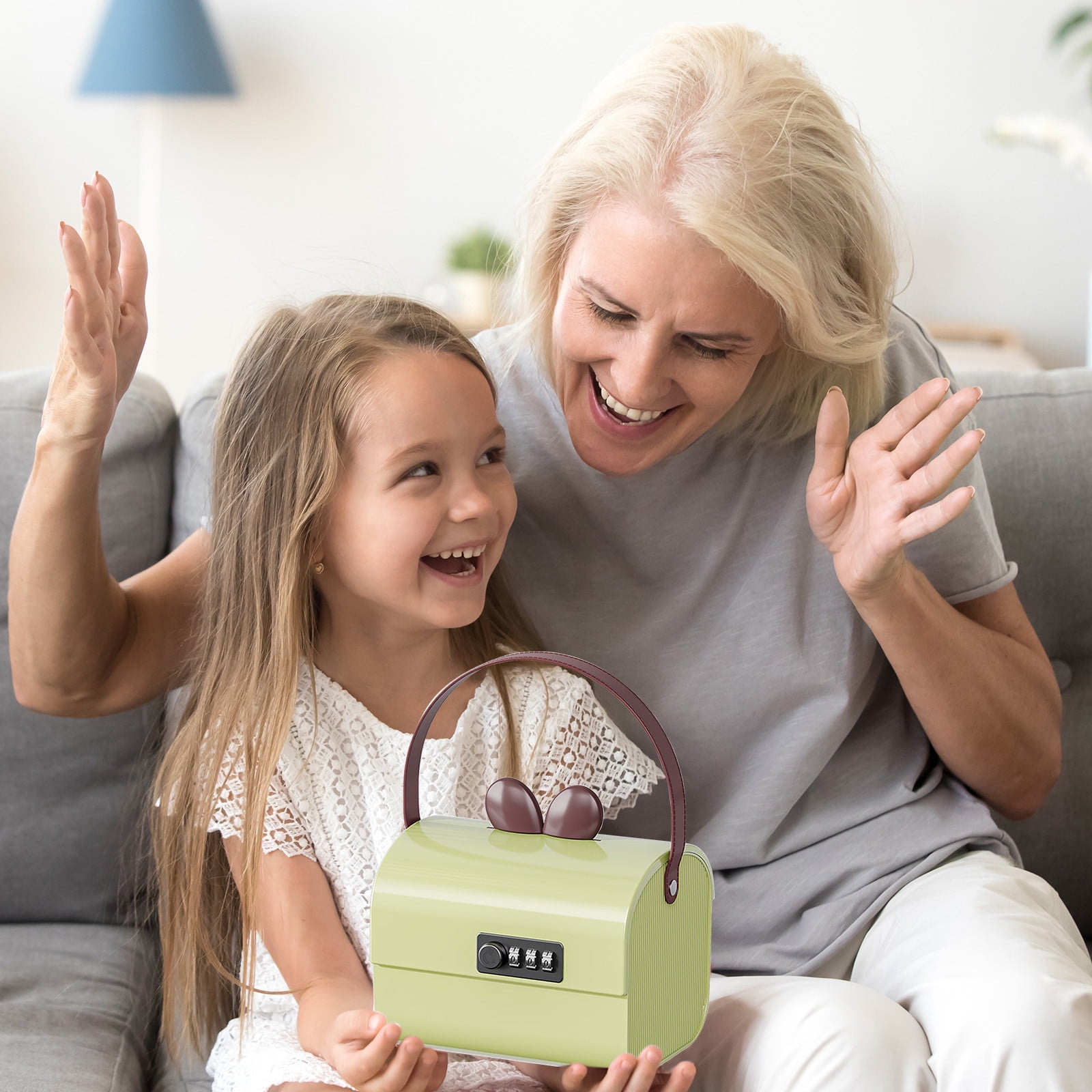 VBXOAE Secure Savings Box with Password Protection,Portable Handheld ...