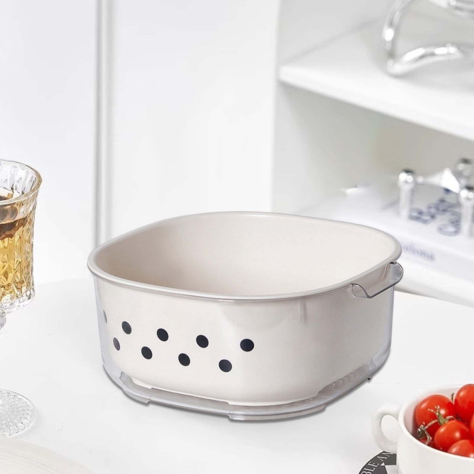 VBXOAE Kitchen Organizer Basket Food Safe Plastic Drainer Sturdy Multi ...