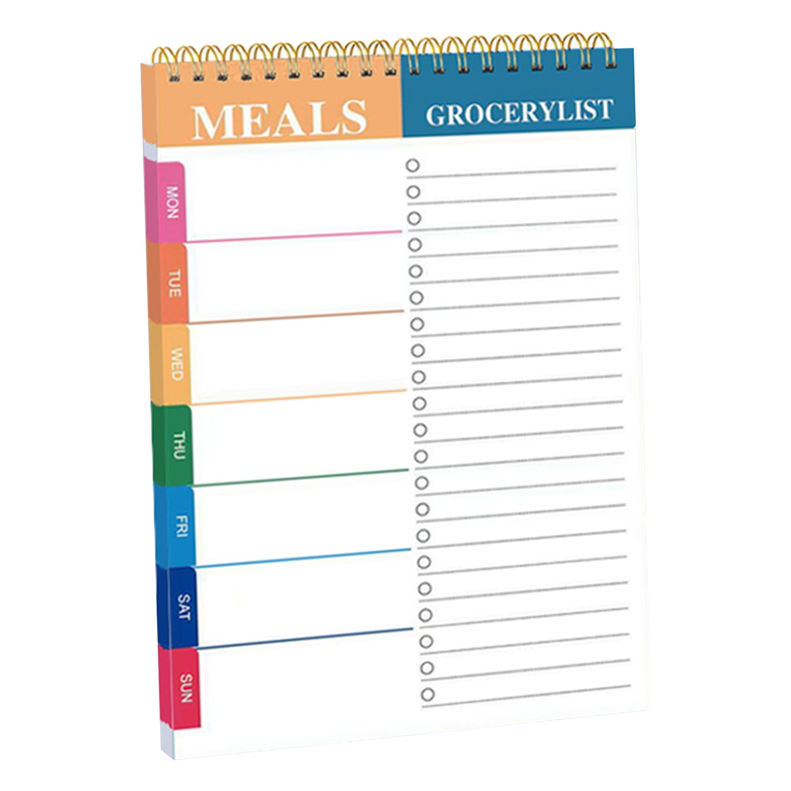 VBXOAE Leatherette English Daily Weekly Monthly Coiled Notebook-Self ...