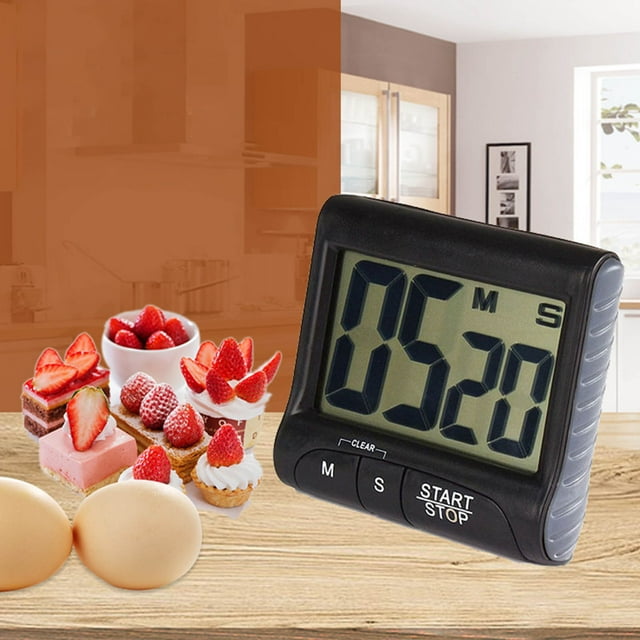 VBXOAE Magnetic Back Digital Kitchen Timer with Beeping Alarm-4-Digit ...