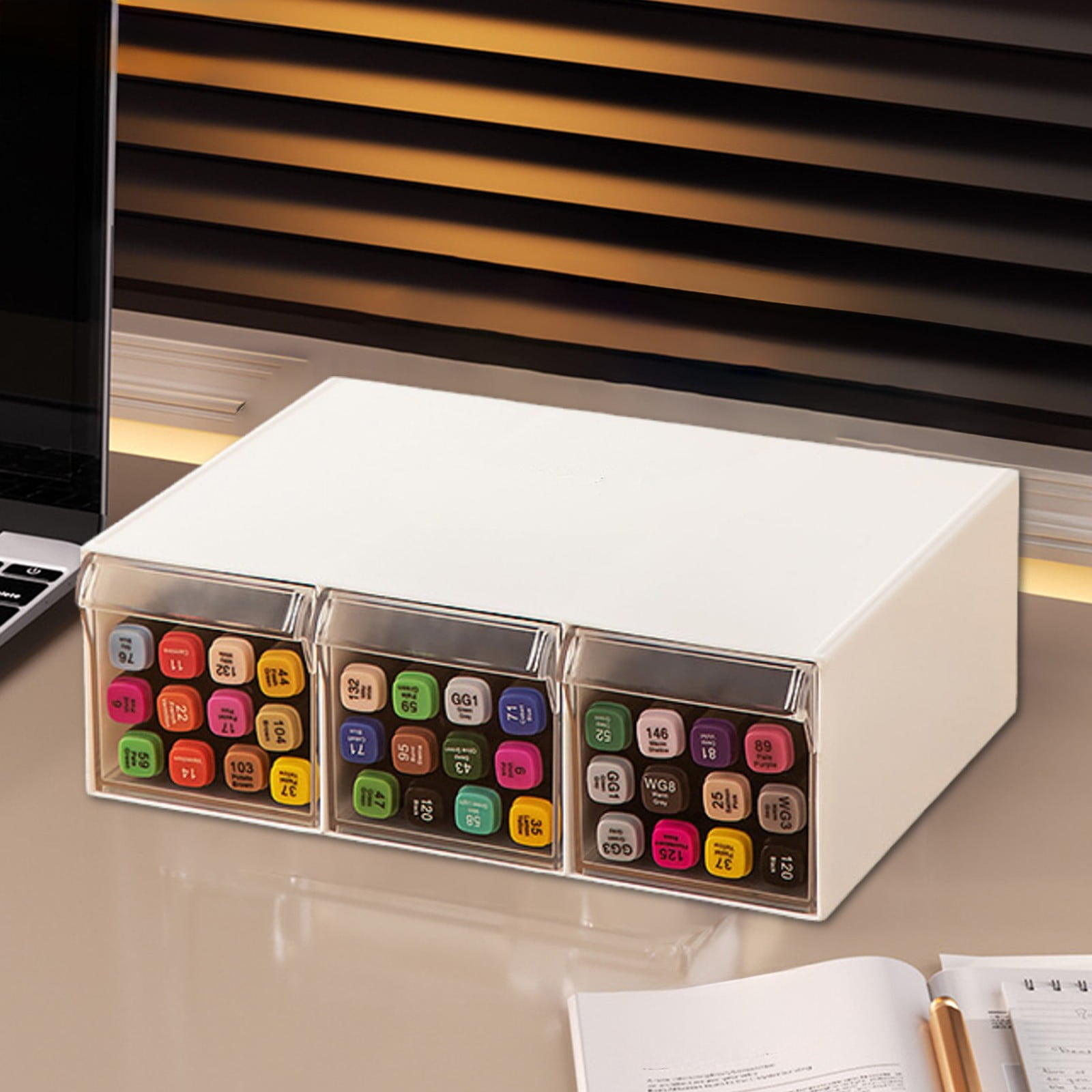 VBXOAE Multi Layer Drawer Type Desktop Organizer with Transparent ...