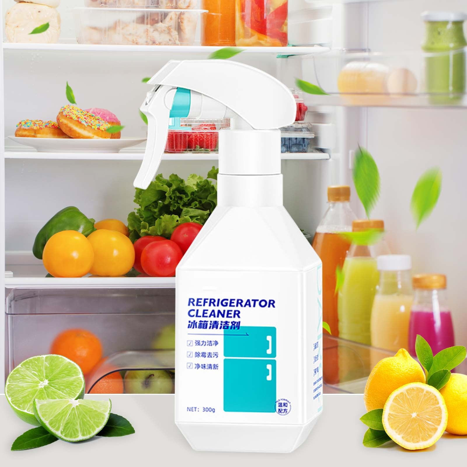 VBXOAE Multifunctional 10.14 fl oz Refrigerator Cleaner-Large Capacity ...
