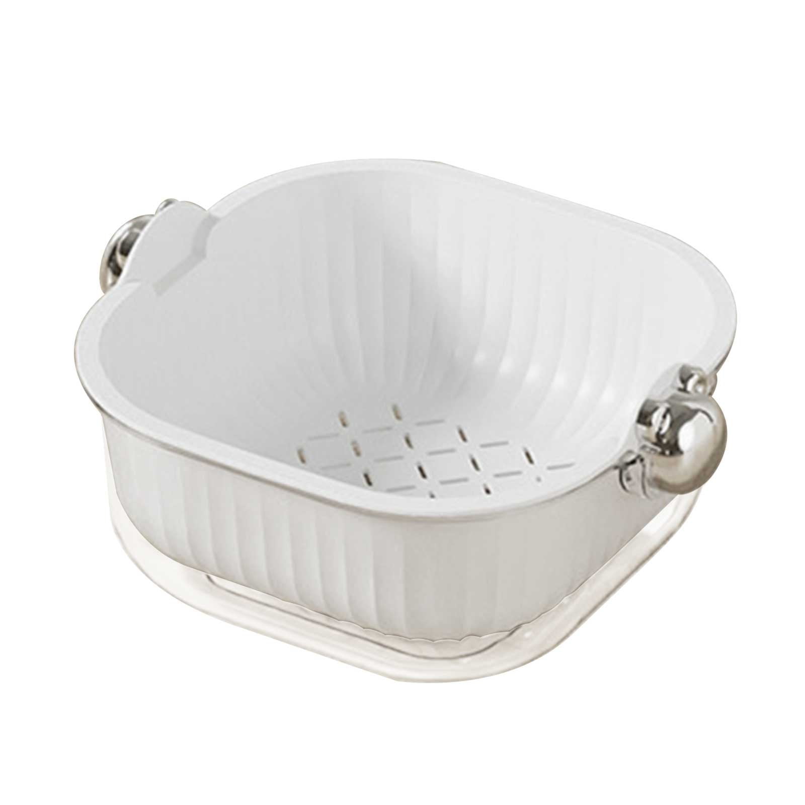VBXOAE Multifunctional Double Layer Drain Basket for Kitchen and Living Room Thickened Material ...