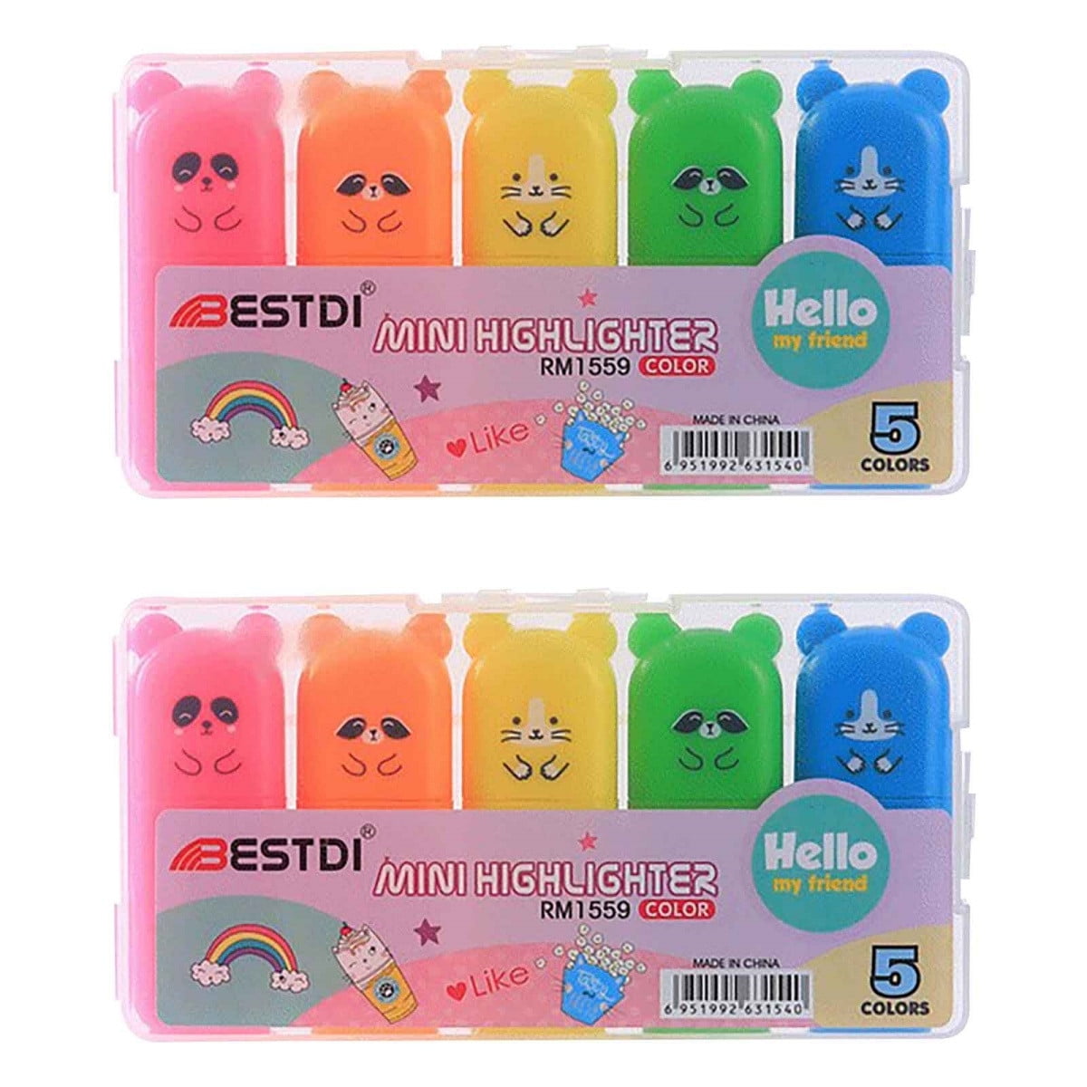 VBXOAE Multipurpose Fluorescent Highlighter Set Suit for Students ...