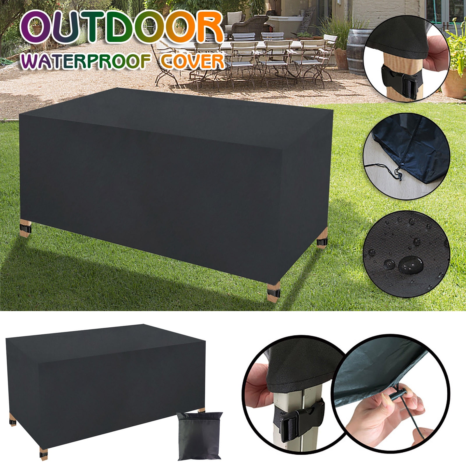 VBXOAE Patio Furniture Cover, Water-proof & Sunscreen, Rectangular ...