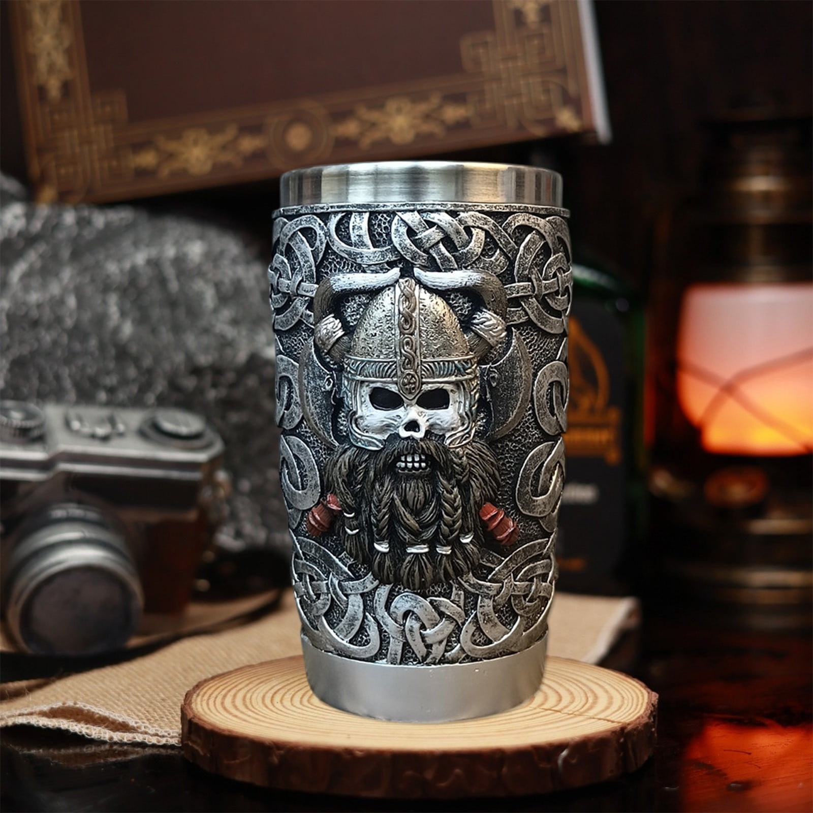 VBXOAE Pirate Design Stainless Steel Mug 15.2oz Vintage Beer Coffee Tea ...