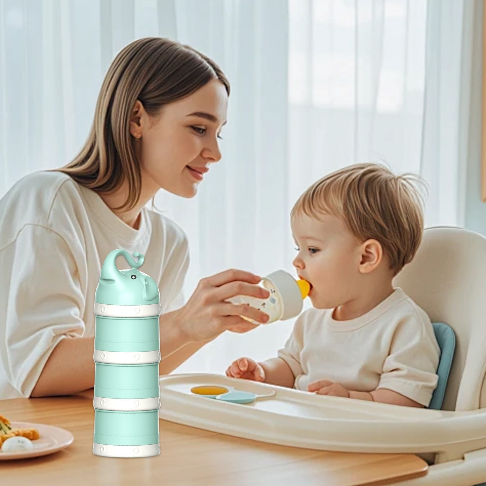 VBXOAE Portable Cartoon Shaped Powdered Milk and Snack Dispenser with ...