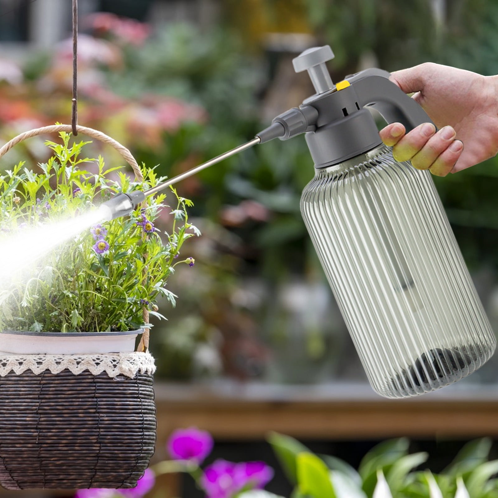 VBXOAE Pressurized Garden Watering Can with Dual Spray Modes ...