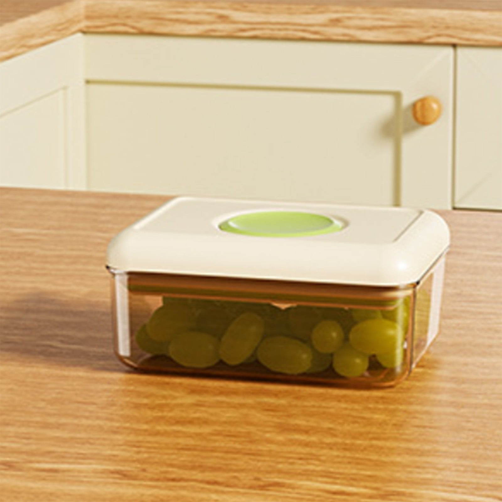 VBXOAE Push Button Airtight Plastic Food Storage Canister High ...