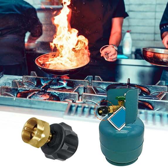 VBXOAE QCC1 Propane Adapter for 1LB Tanks with Automatic Shutoff for ...