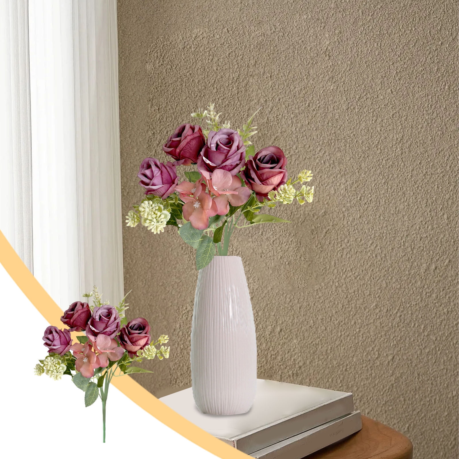 VBXOAE Realistic Rose Bouquet Photography Prop,European Oil Painting ...