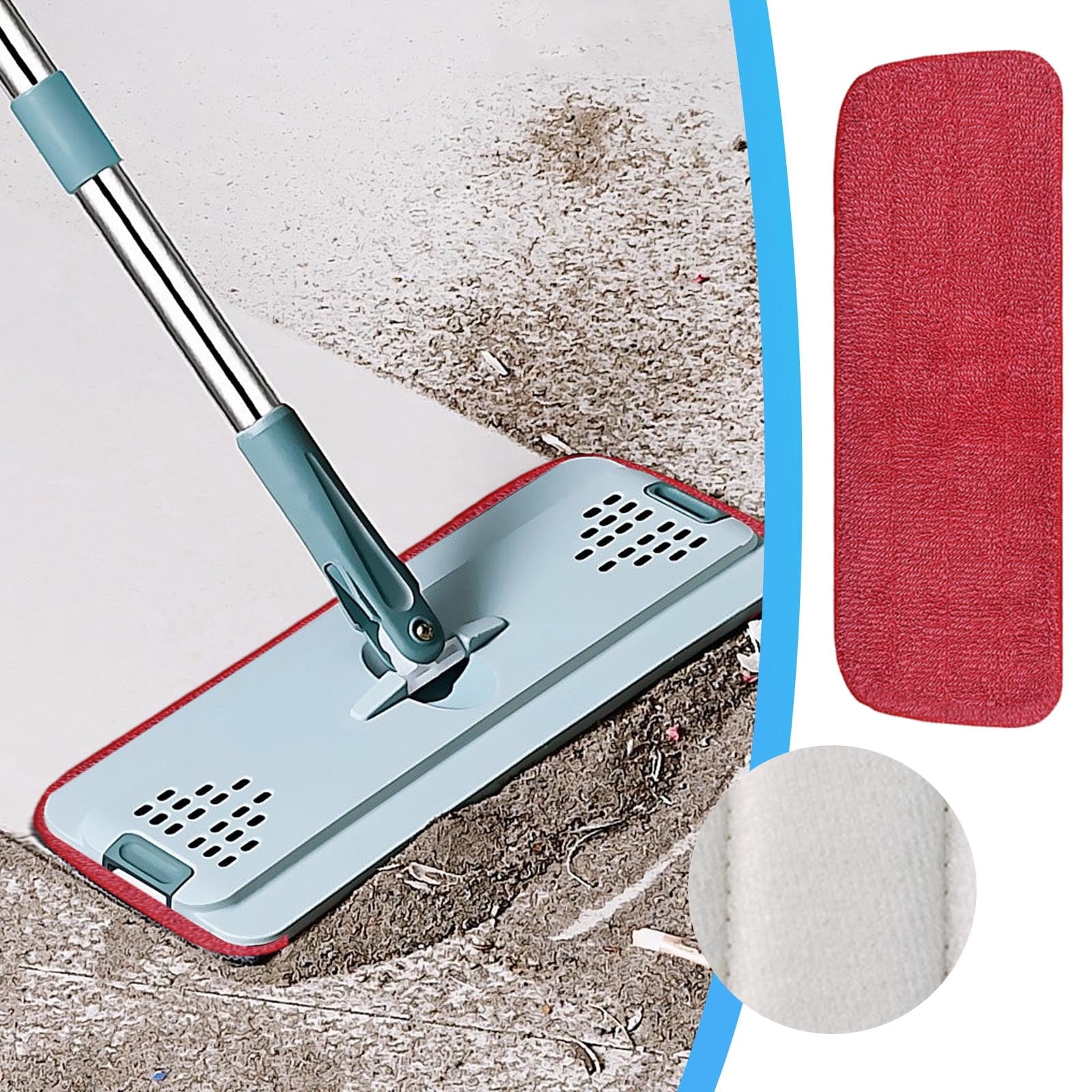 VBXOAE Reusable Microfiber Mop Pads for Power Mops Washable,Easy to ...