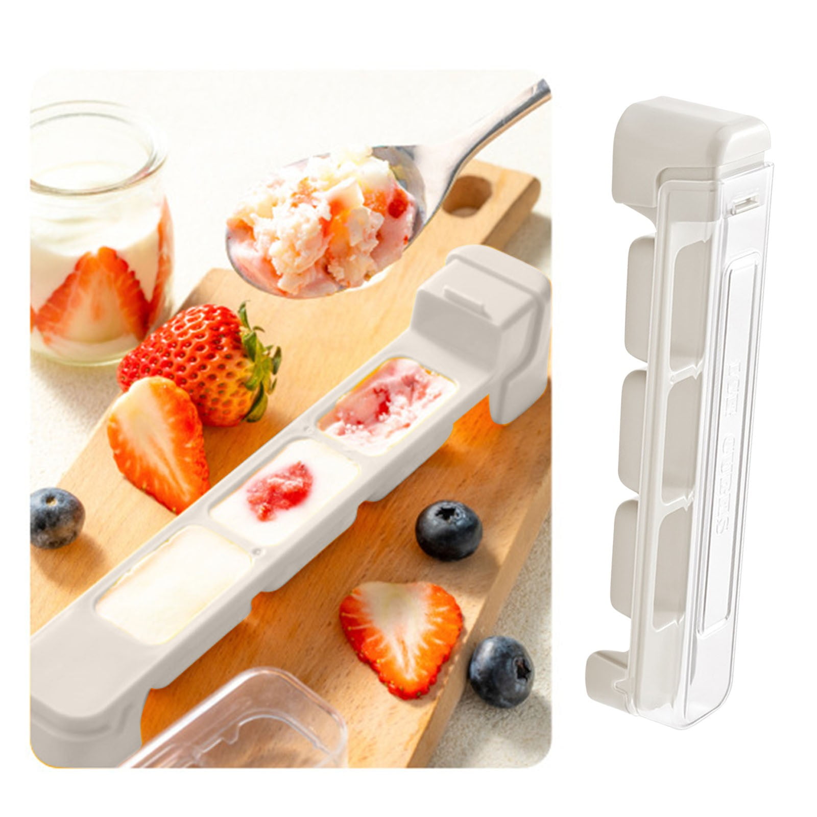 VBXOAE Silicone Food Grade Ice Tray with Easy Release Press Type Cover ...