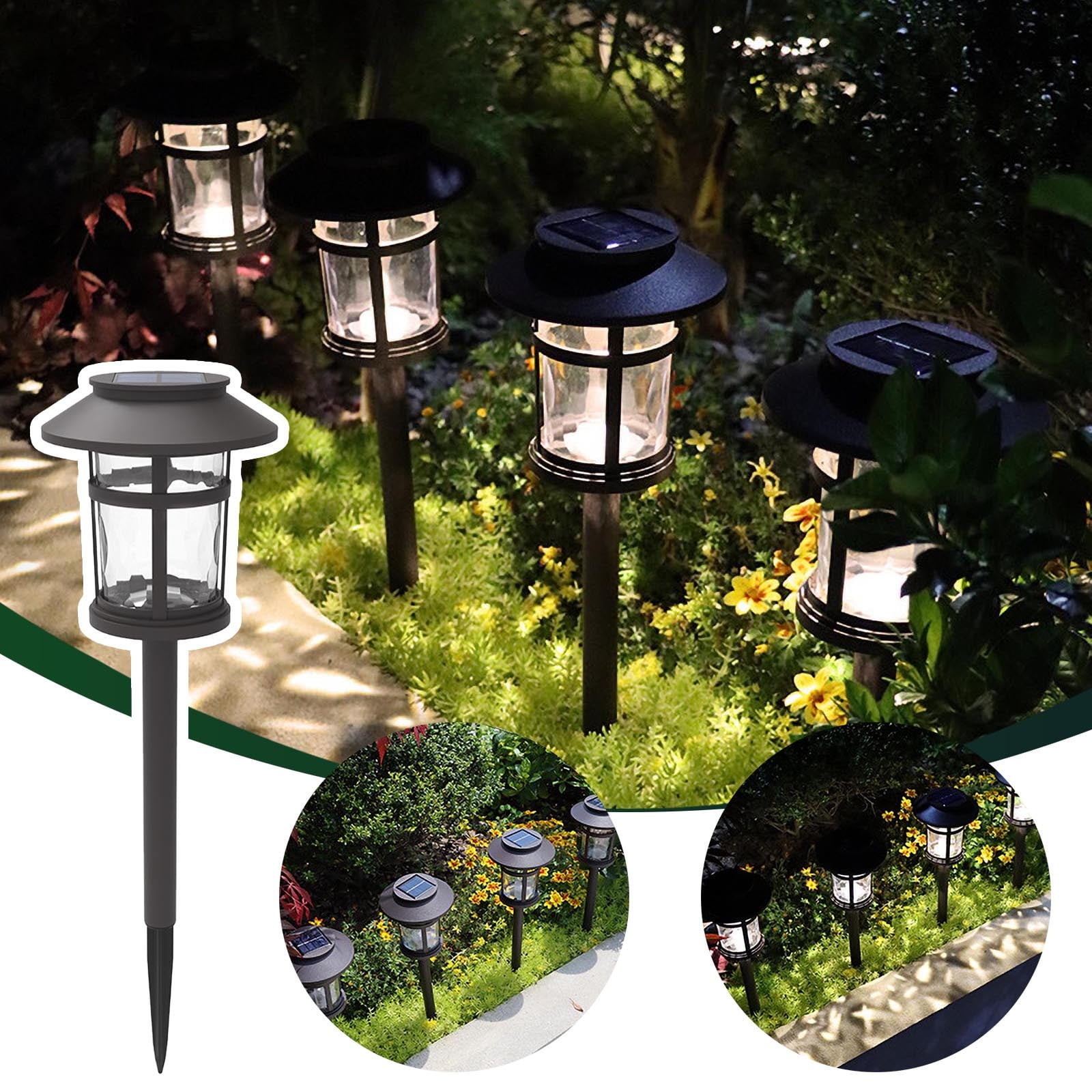 VBXOAE Solar Powered Intelligent LED Courtyard Lights,Outdoor Ground ...