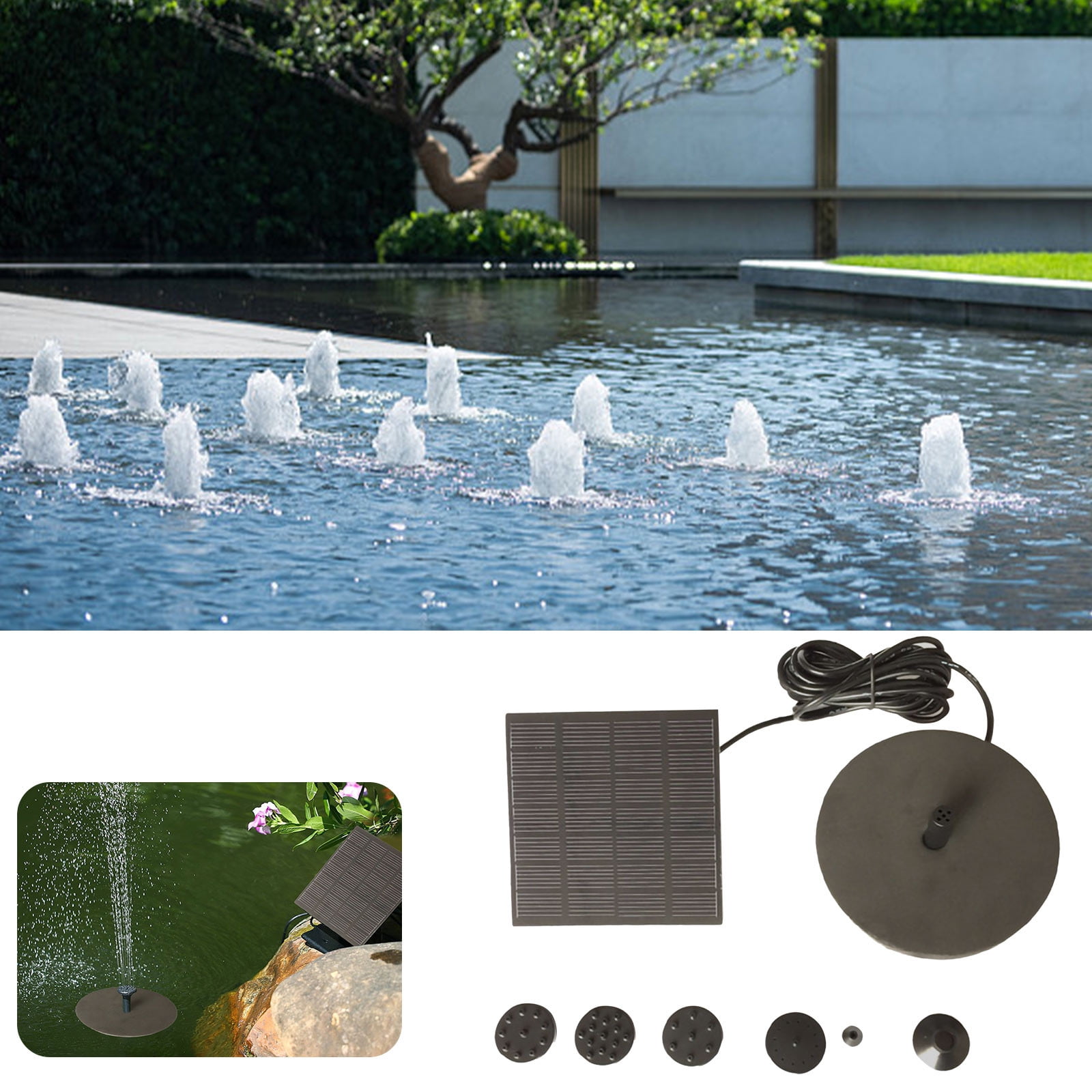VBXOAE Solar Powered Water Pump Kit for Pool,Garden,and Pond ...