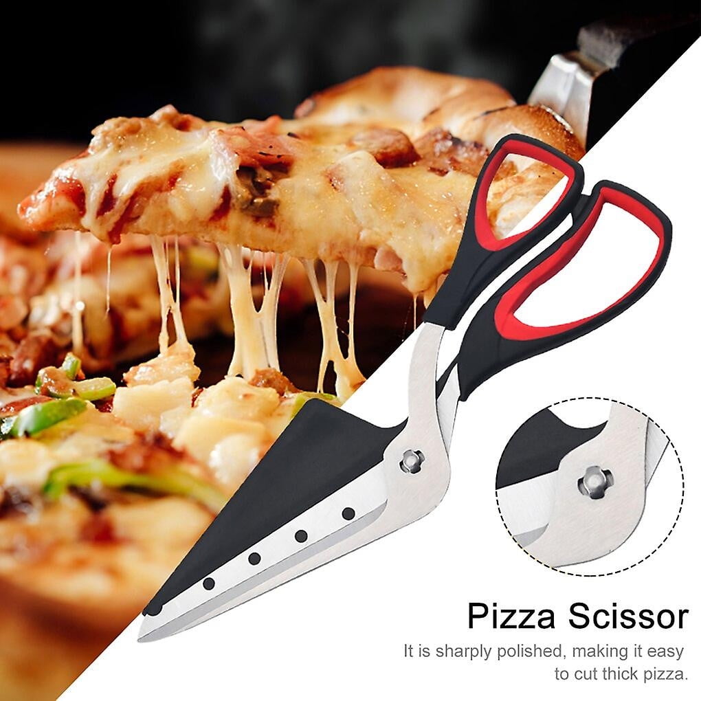 VBXOAE Stainless Steel Pizza Scissors with Built in Shovel Ergonomic ...