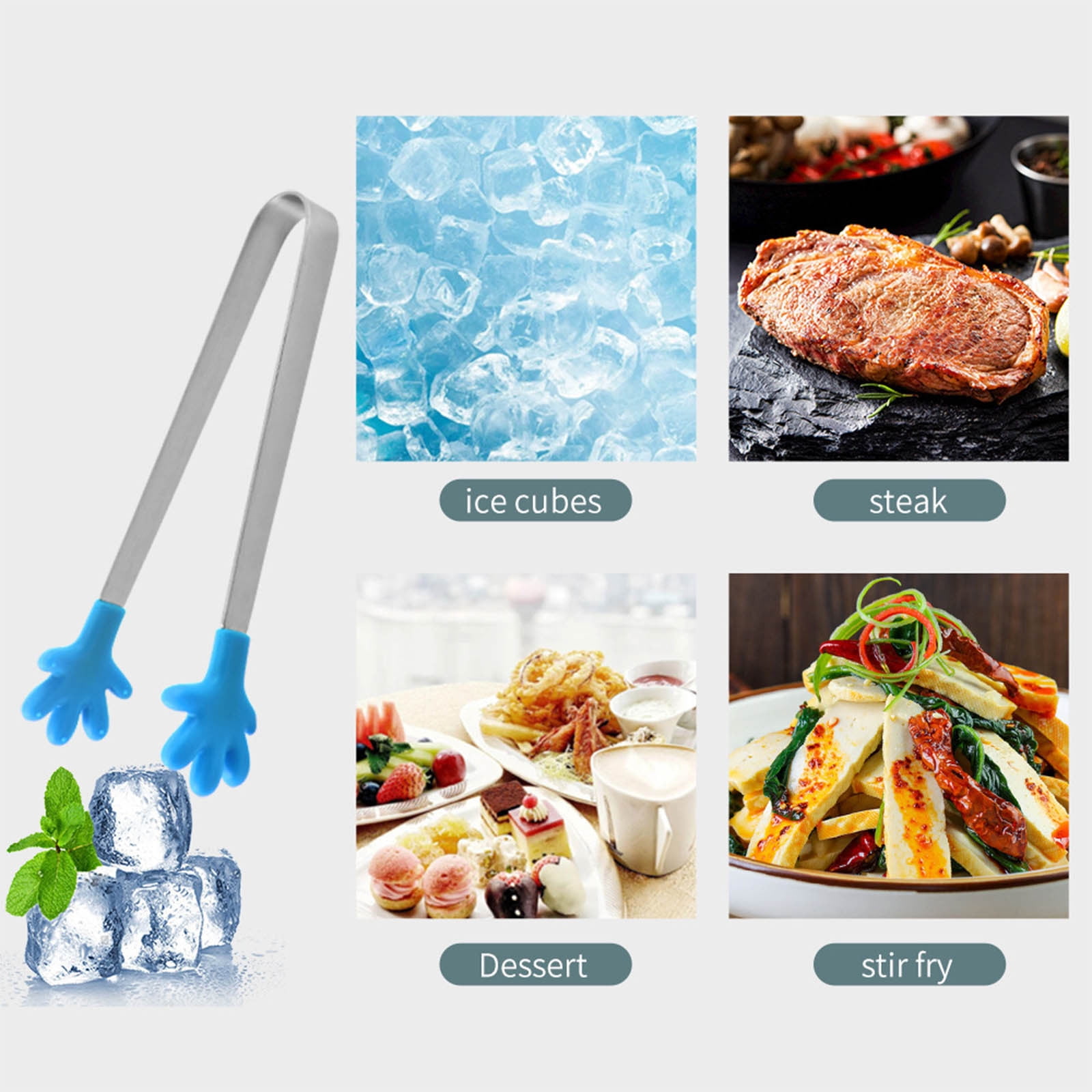 VBXOAE Stainless Steel Silicone Food Tongs for Charcuterie Board ...