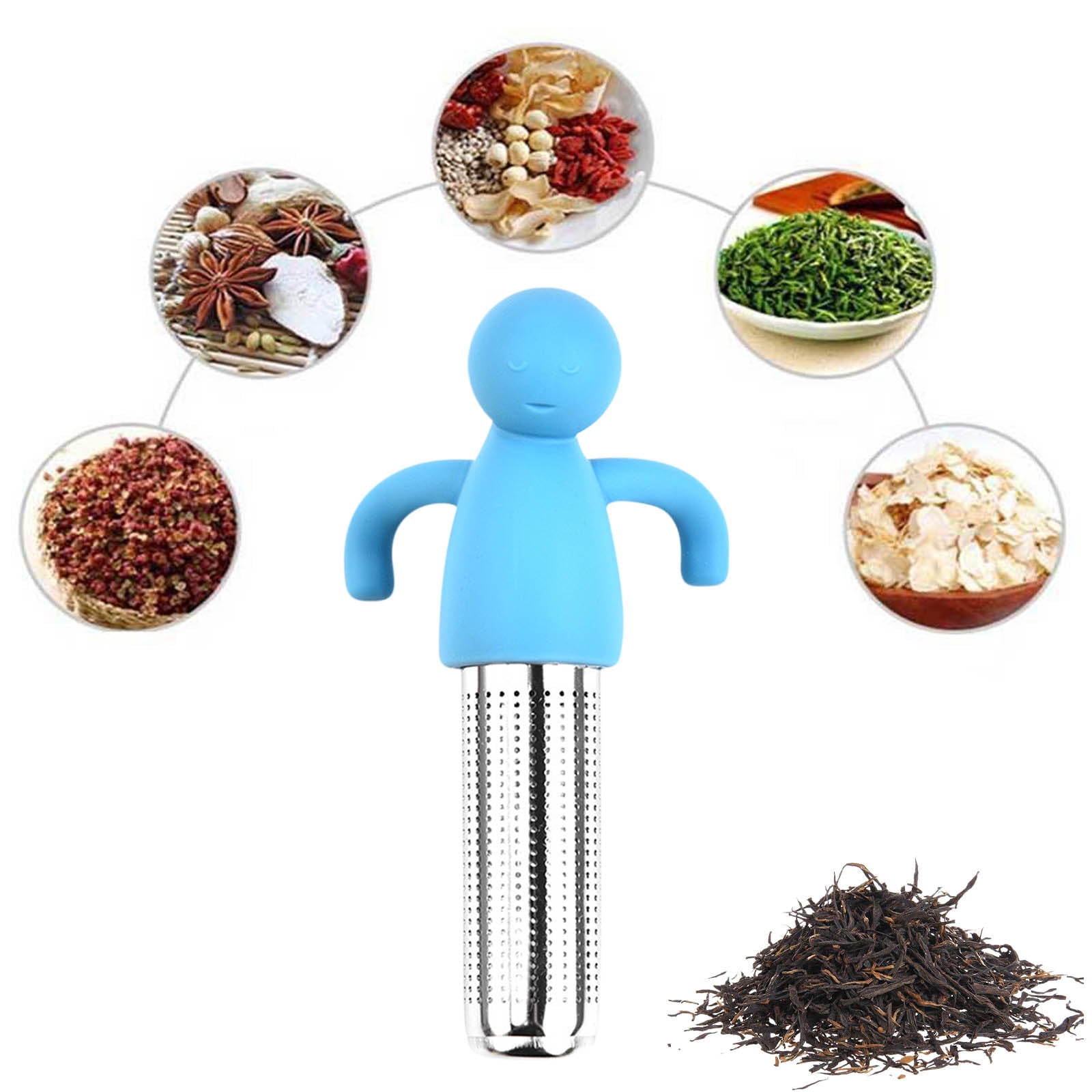 VBXOAE Stainless Steel Tea Infuser Machine Human Shaped Tea Filter with ...