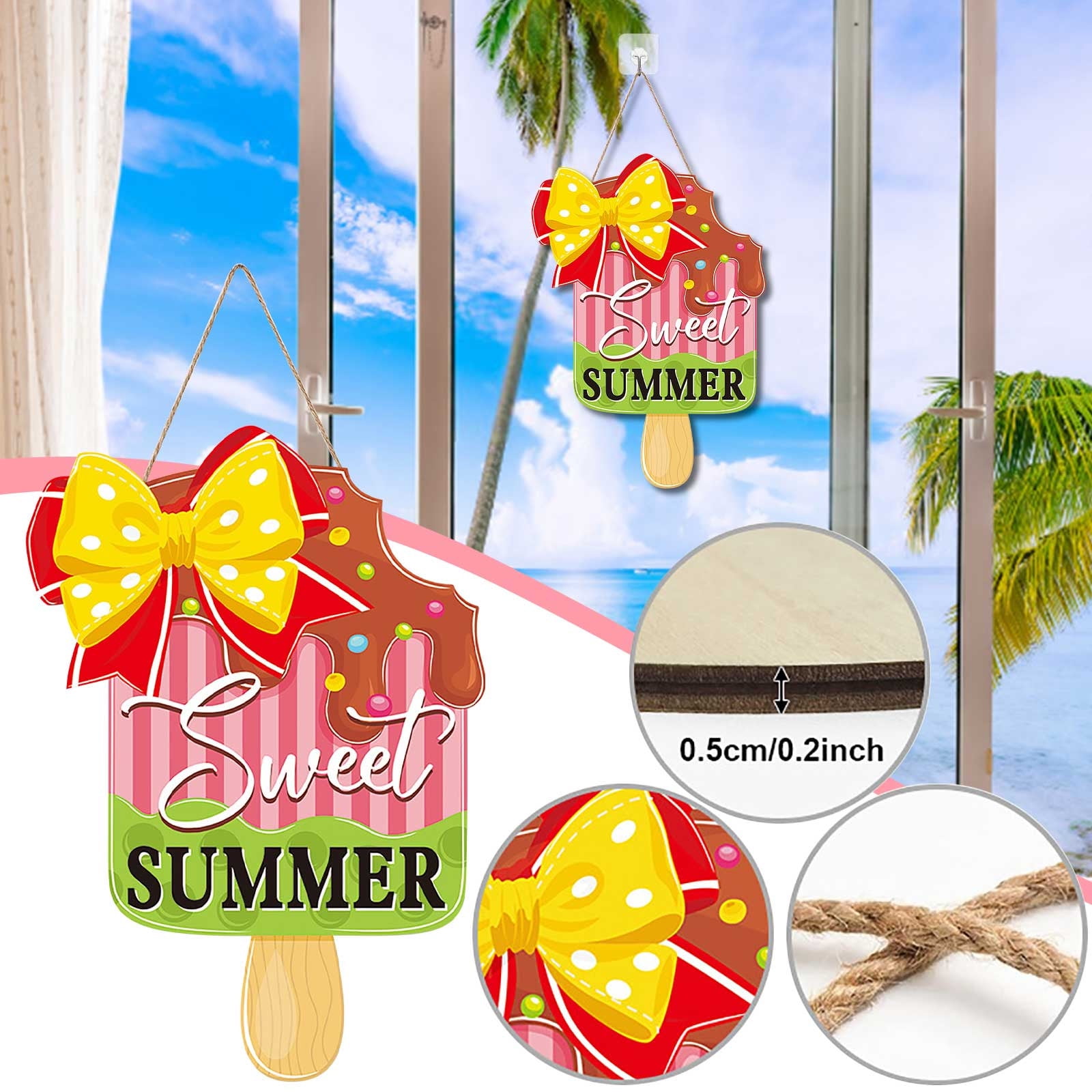VBXOAE Summer Beach Theme Welcome Sign Independence Day Decoration with ...