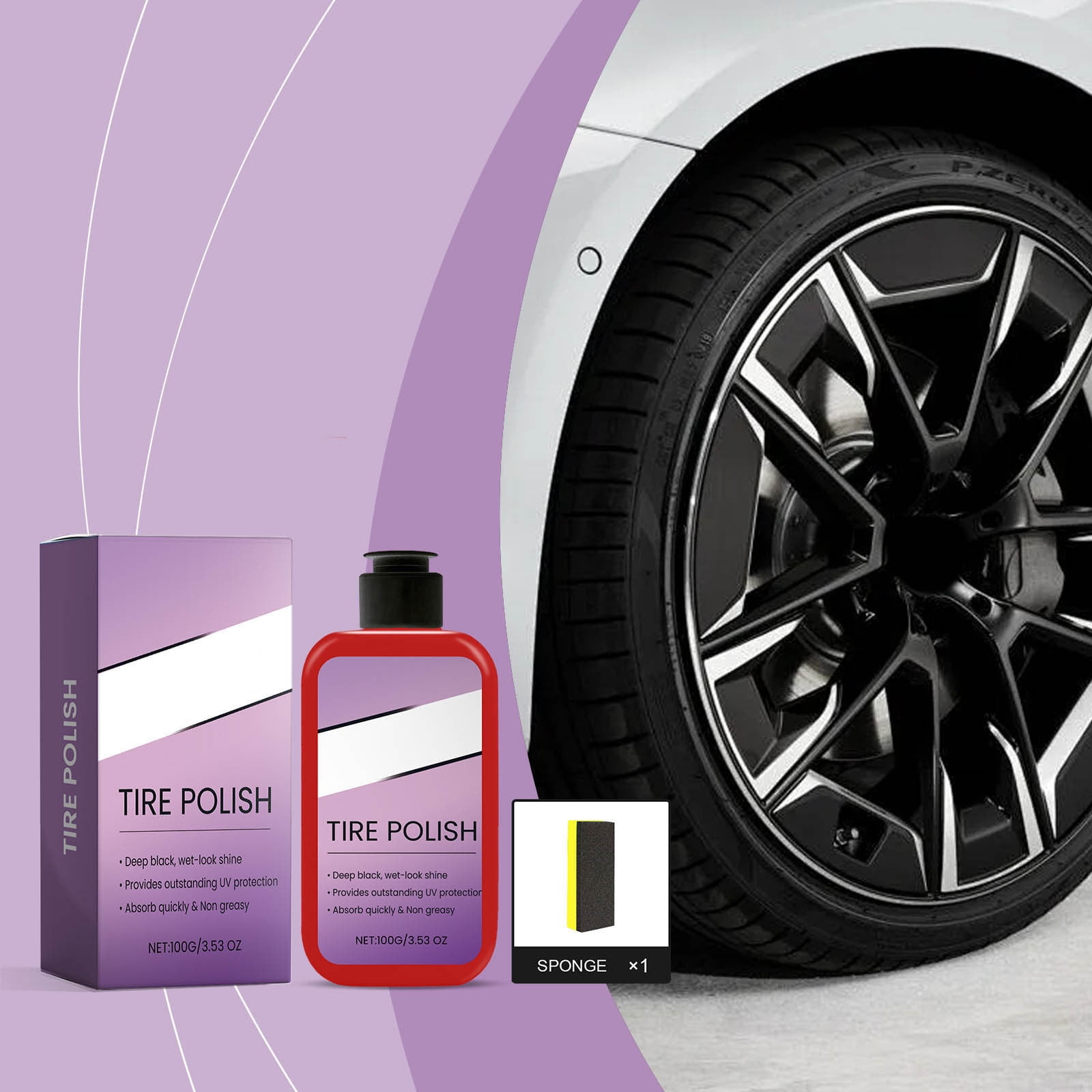 VBXOAE Tire Polishing and Restoration Wax for Car Wheels Long lasting ...