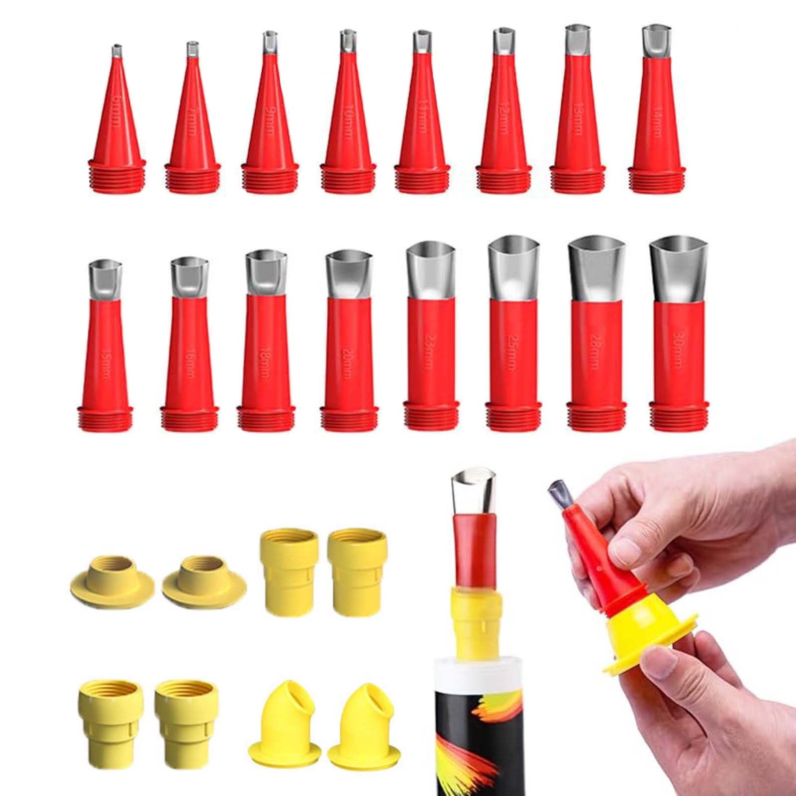 VBXOAE Universal Integrated Rubber Nozzle Kit 24 Piece Set of Reusable ...
