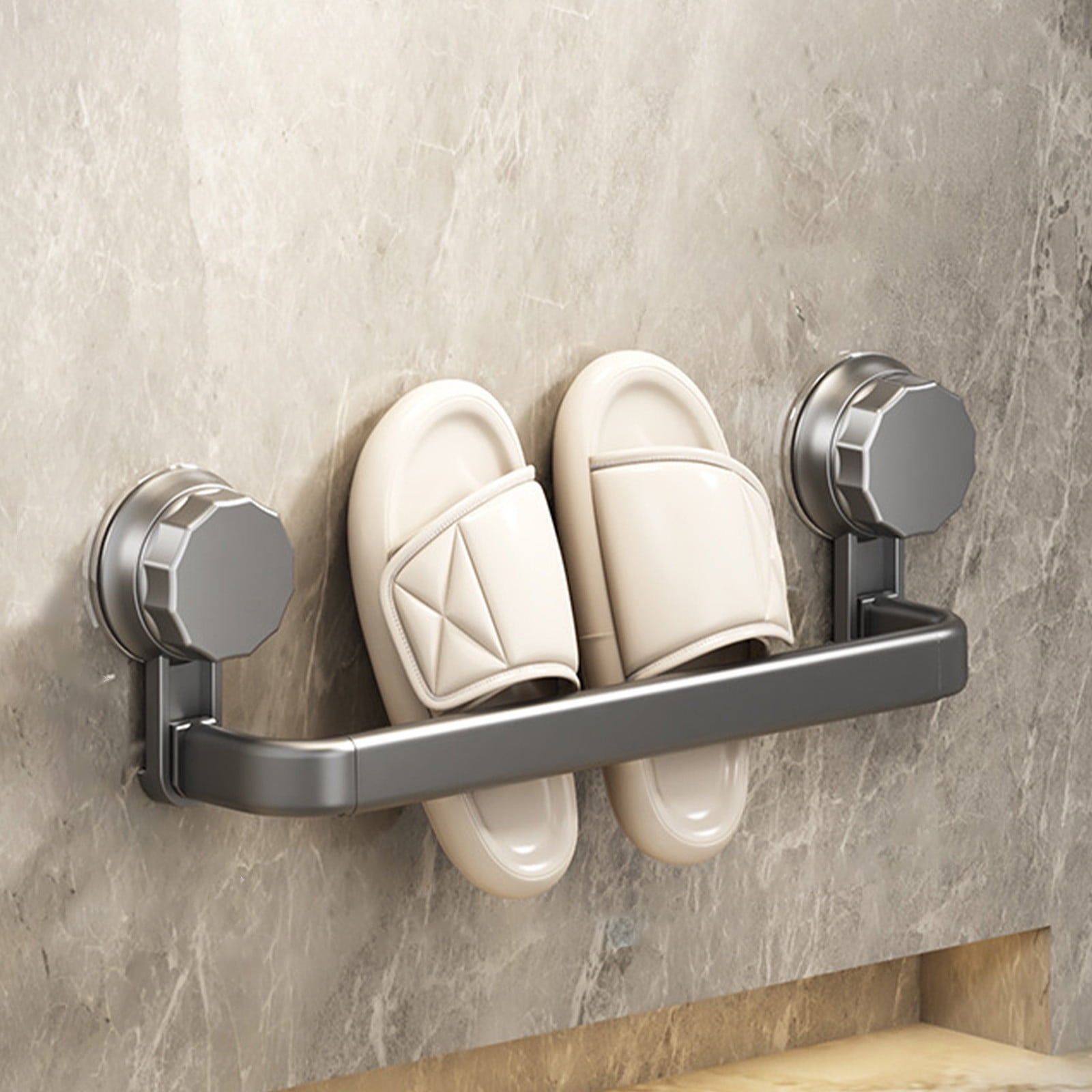 VBXOAE Wall Mounted Bathroom Shoe Storage Organizer Easy Install,Space Saving Slipper Rack for ...