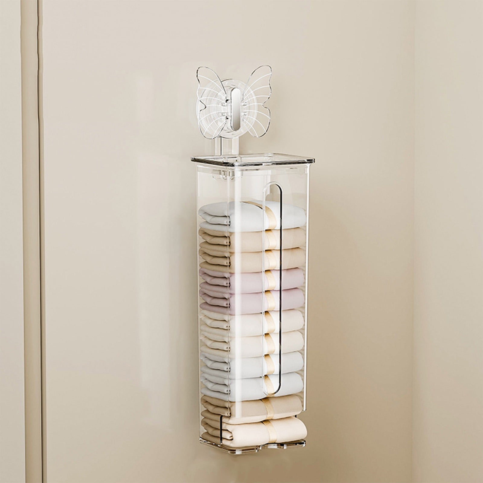 VBXOAE Wall Mounted Underwear Storage Box with Lid Suction Cup ...
