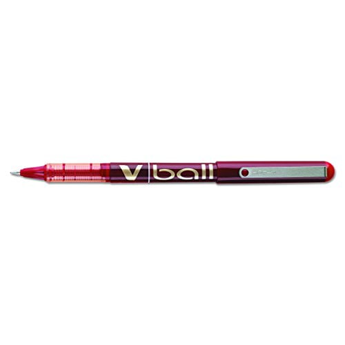 VBall Liquid Ink Stick Roller Ball Pen Fine 0.7mm, Red Ink/Barrel ...