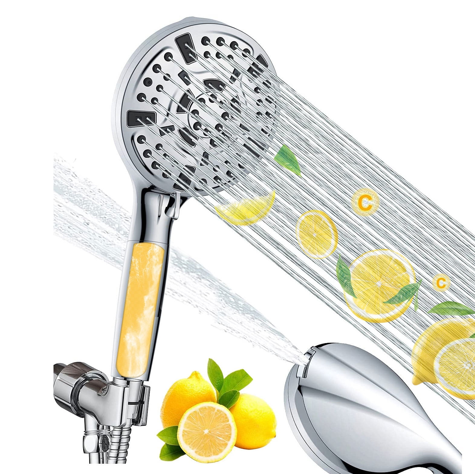 VC Aromatherapy American Shower Set 5-inch Electroplated Shower Head ...