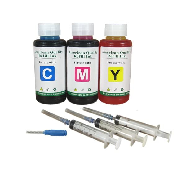 VC Tri-Color CMY Dye Ink Refill Kit Replacement for Canon CL276 CL ...