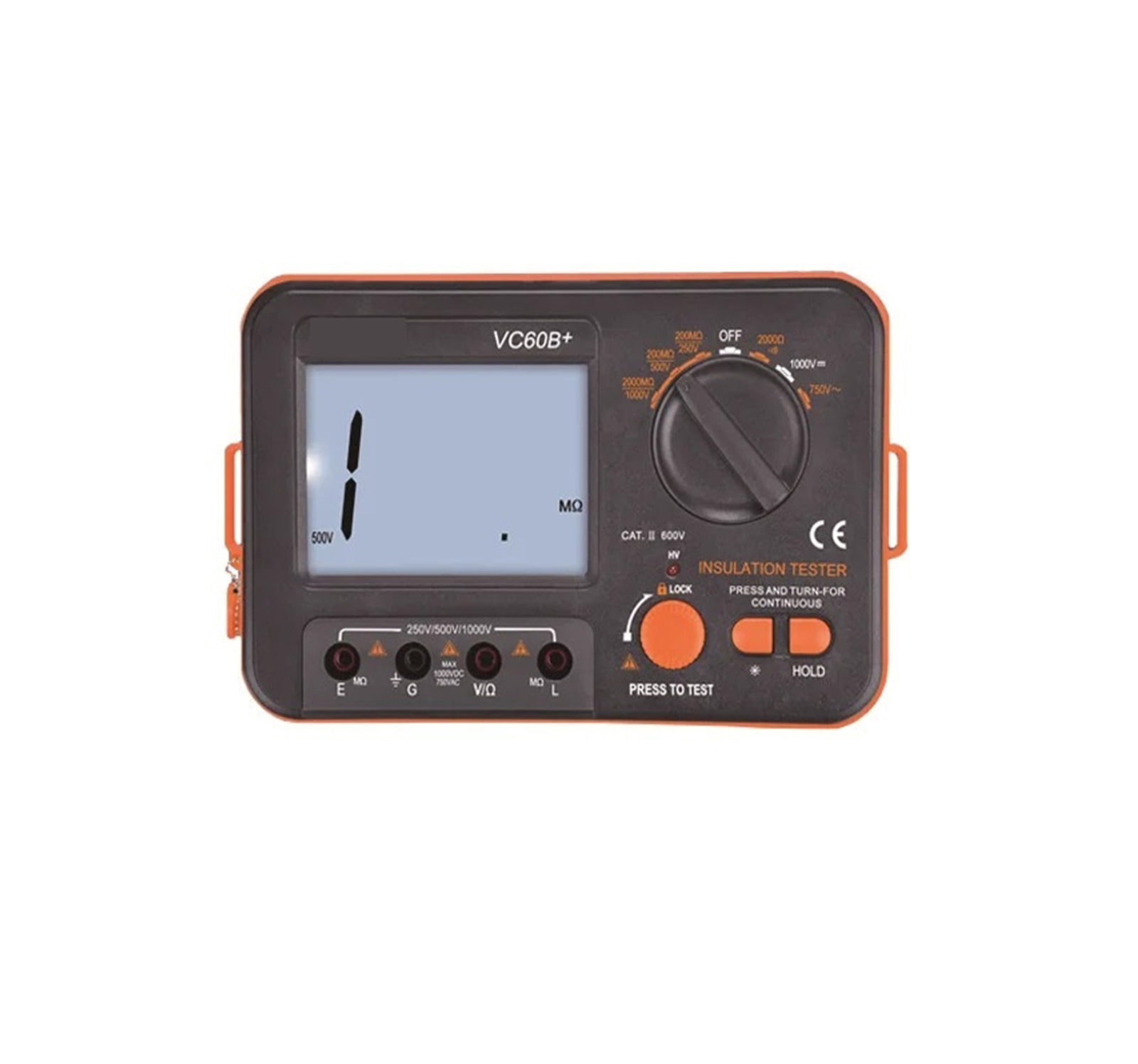VC60B+ Digital Insulation Resistance Tester LCD Insulation High Voltage ...