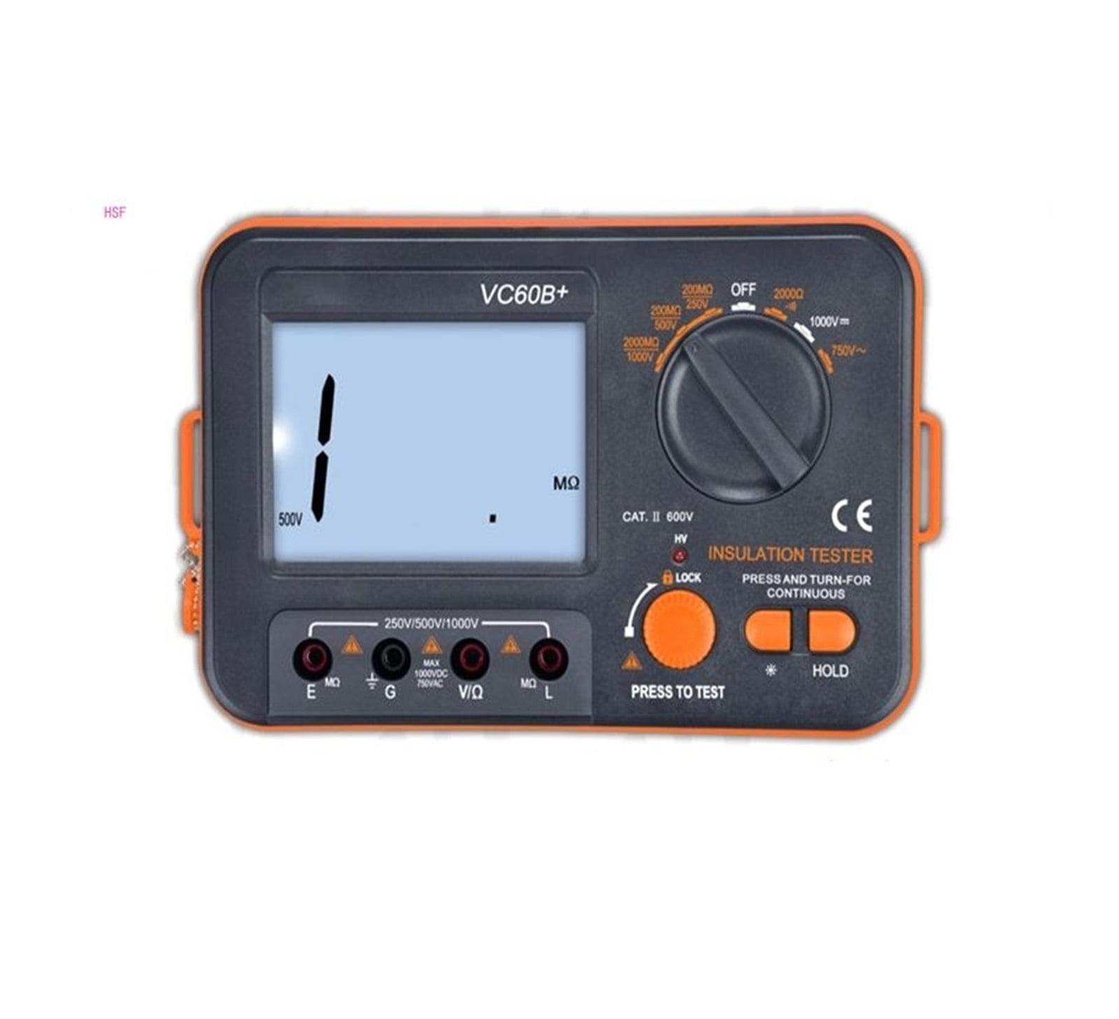 VC60B+ Insulation Resistance Tester Digital Megohmmeter Electrician ...