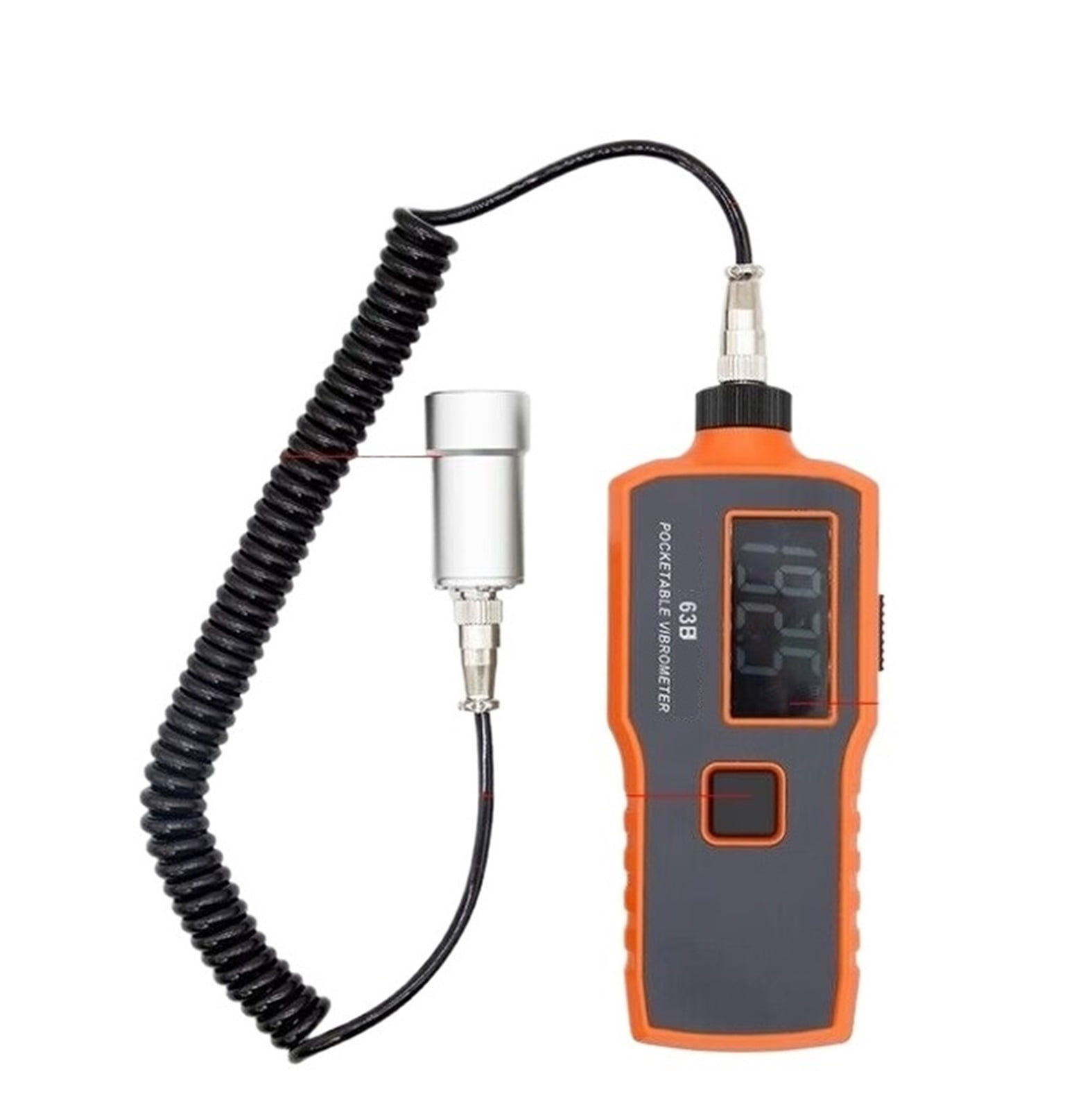 VC63B 3 1/2 Vibrometer Auto Ran Pocket Vibration Meter For Long-term ...